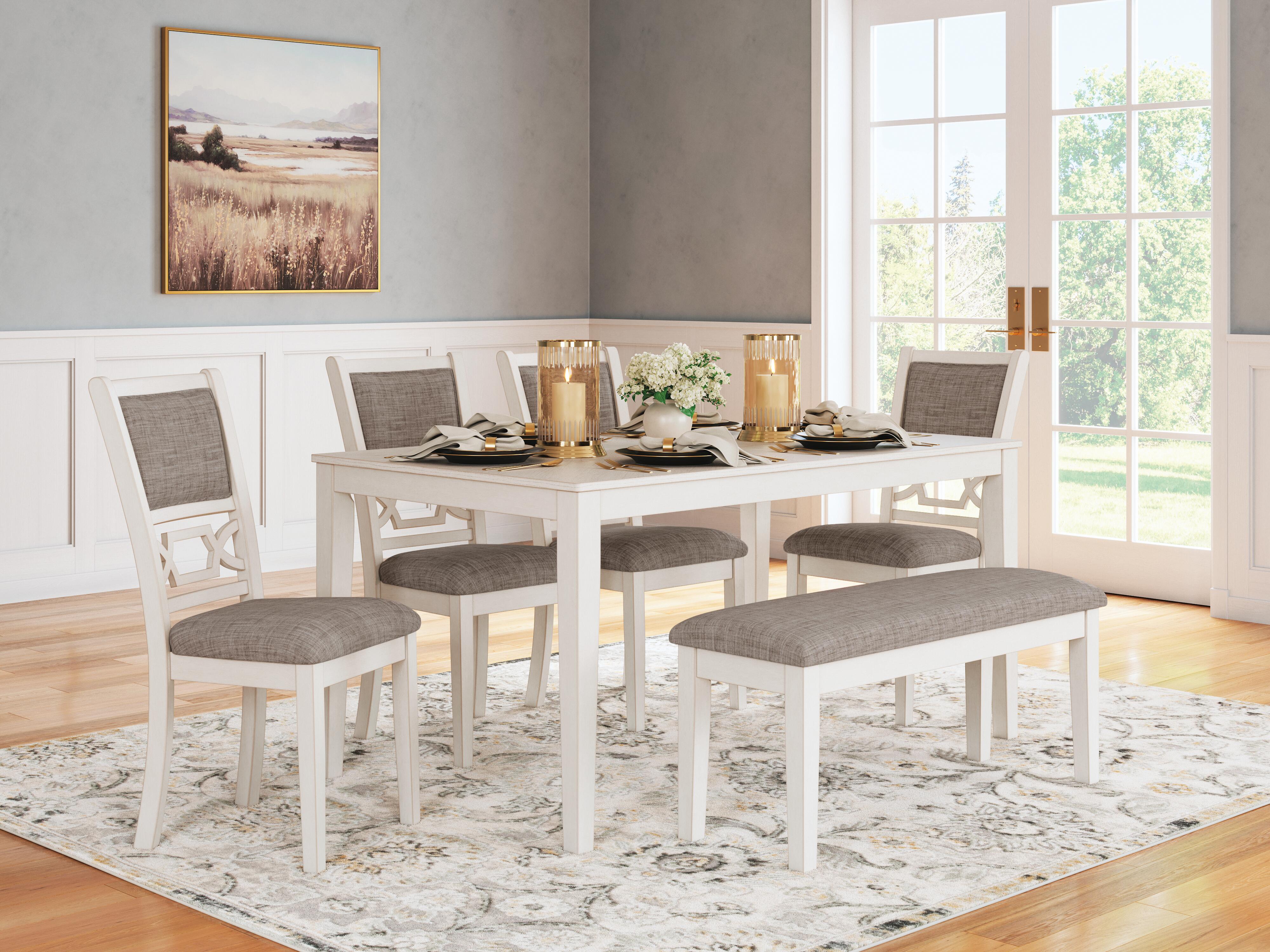 Click here for Erinberg Dining Table and 4 Chairs and Bench  Anti... prices