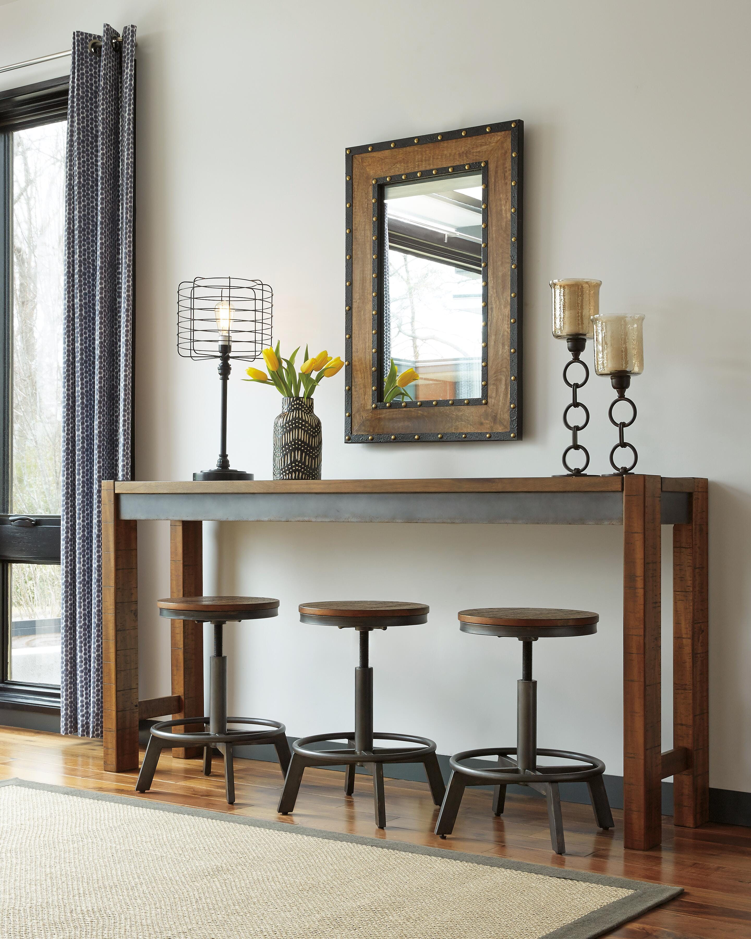 Click here for Torjin Counter Height Console Dining Table  Brown/... prices