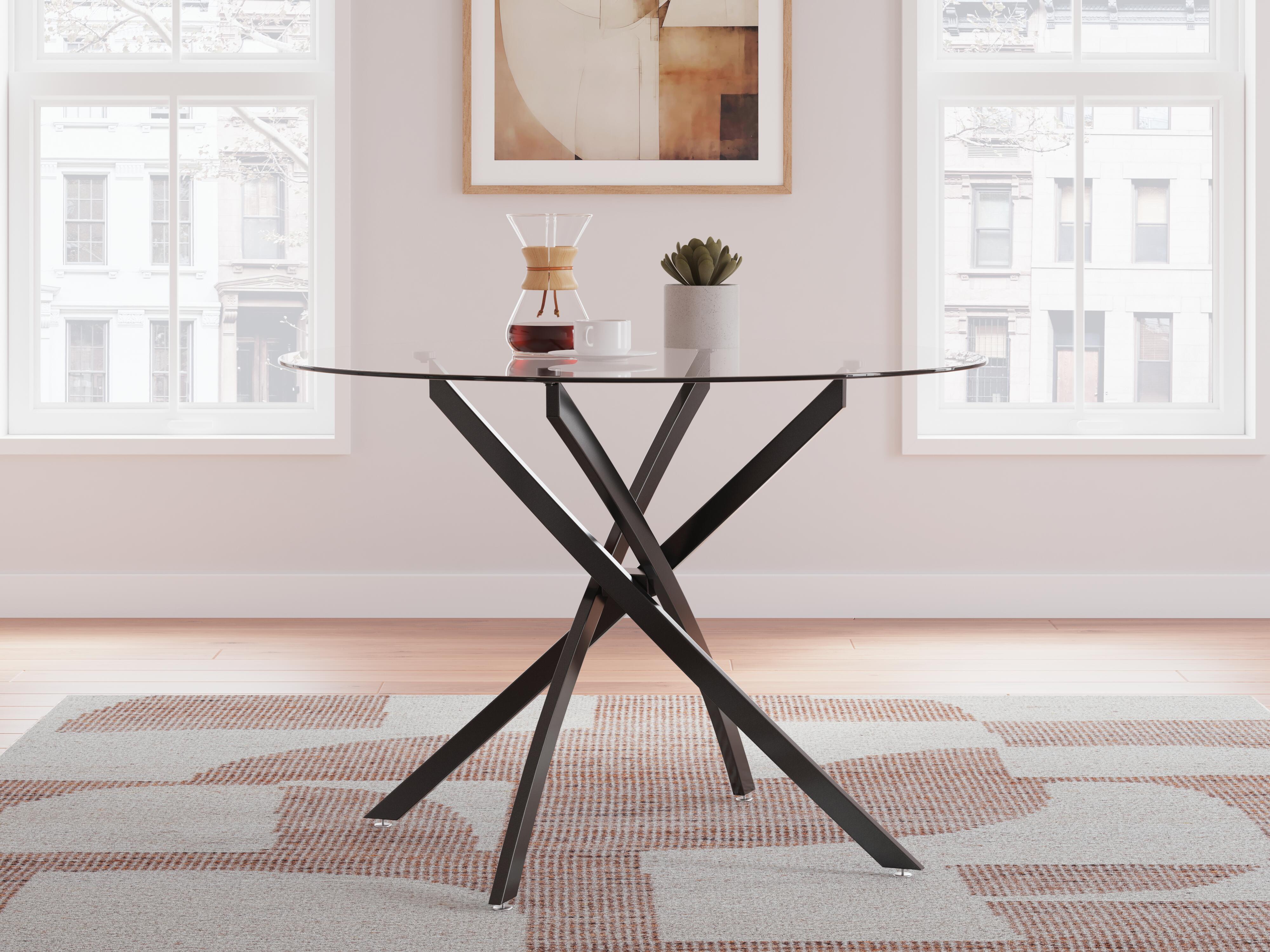 Click here for Pharwynn Dining Table  Black  Glass/Metal prices