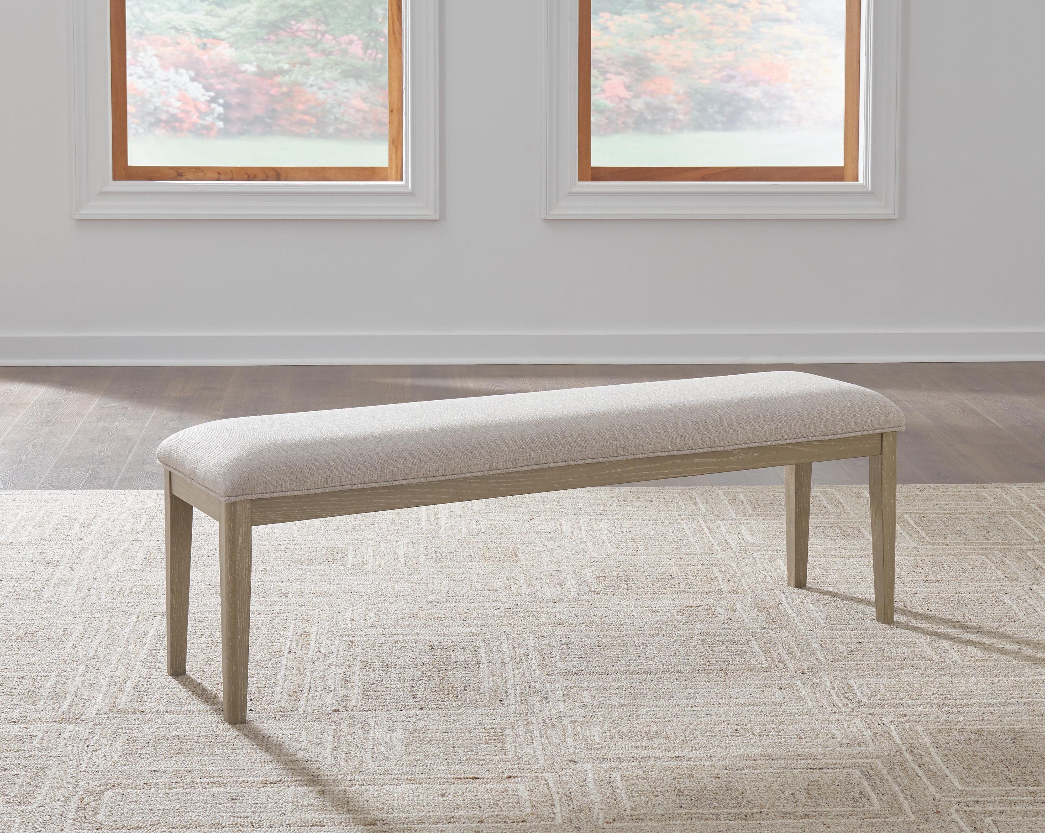 Click here for Vallardia 56 Upholstered Dining Bench  Light Grayi... prices