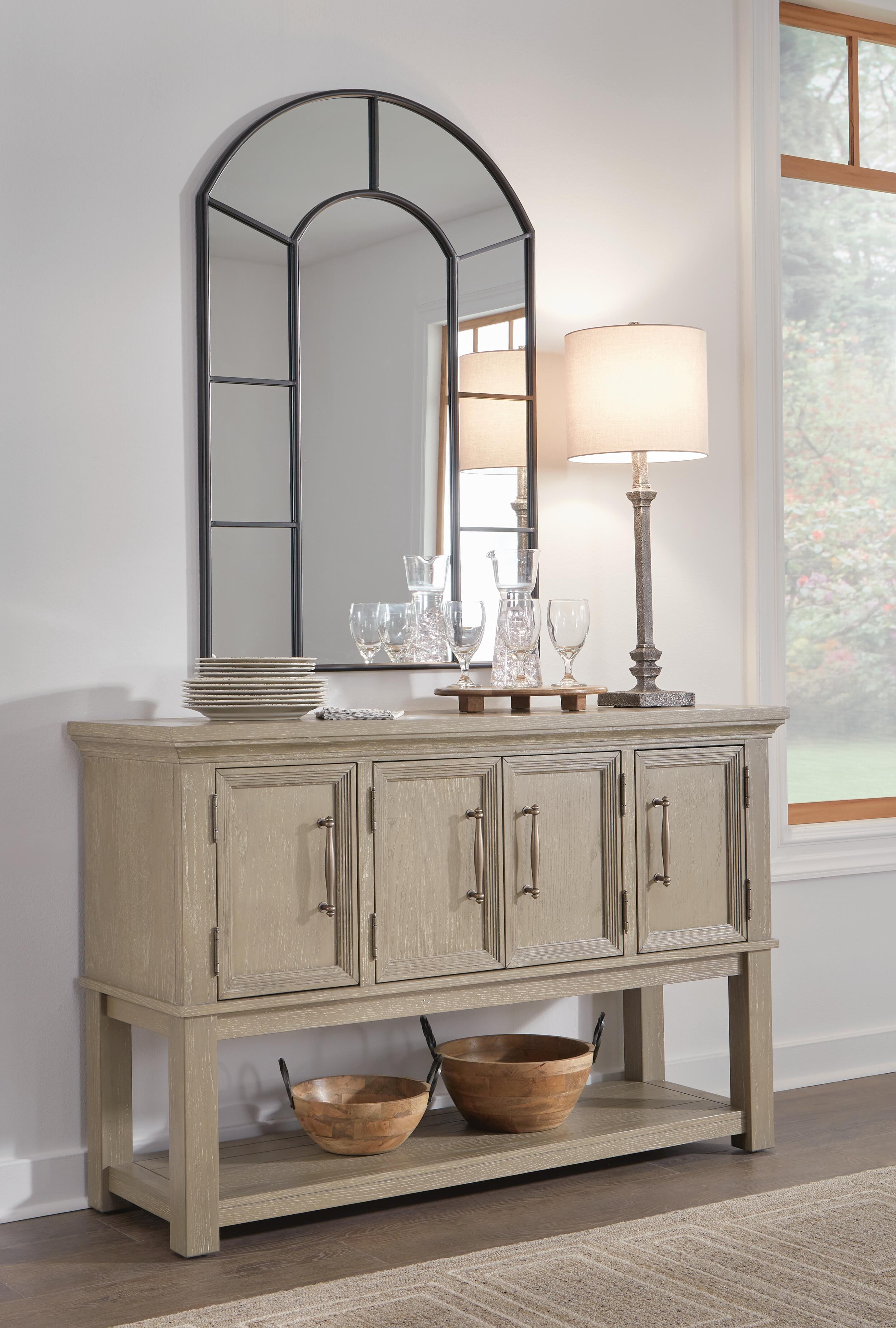 Click here for Evengton Metal Accent Mirror   Black prices