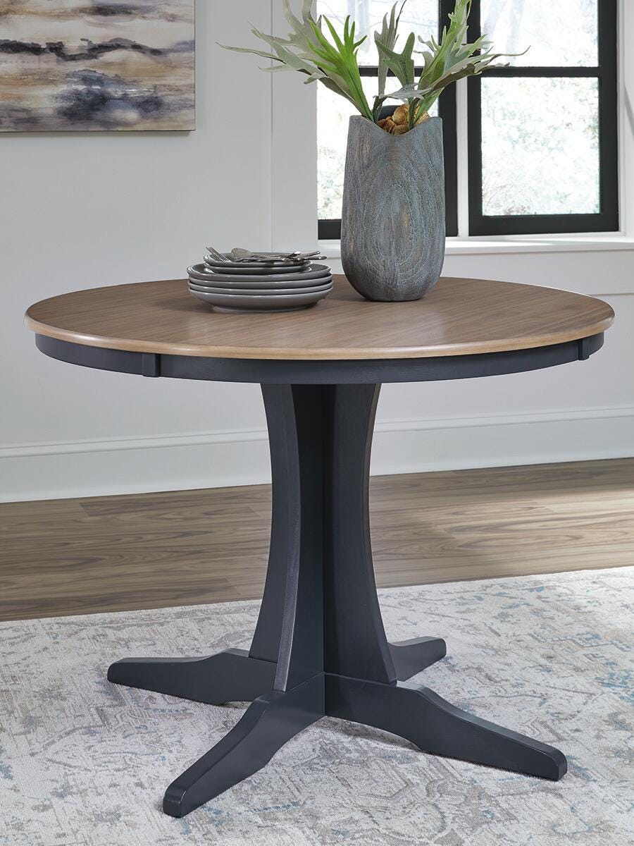 Click here for Landocken Dining Table  Brown/Blue  Wood prices