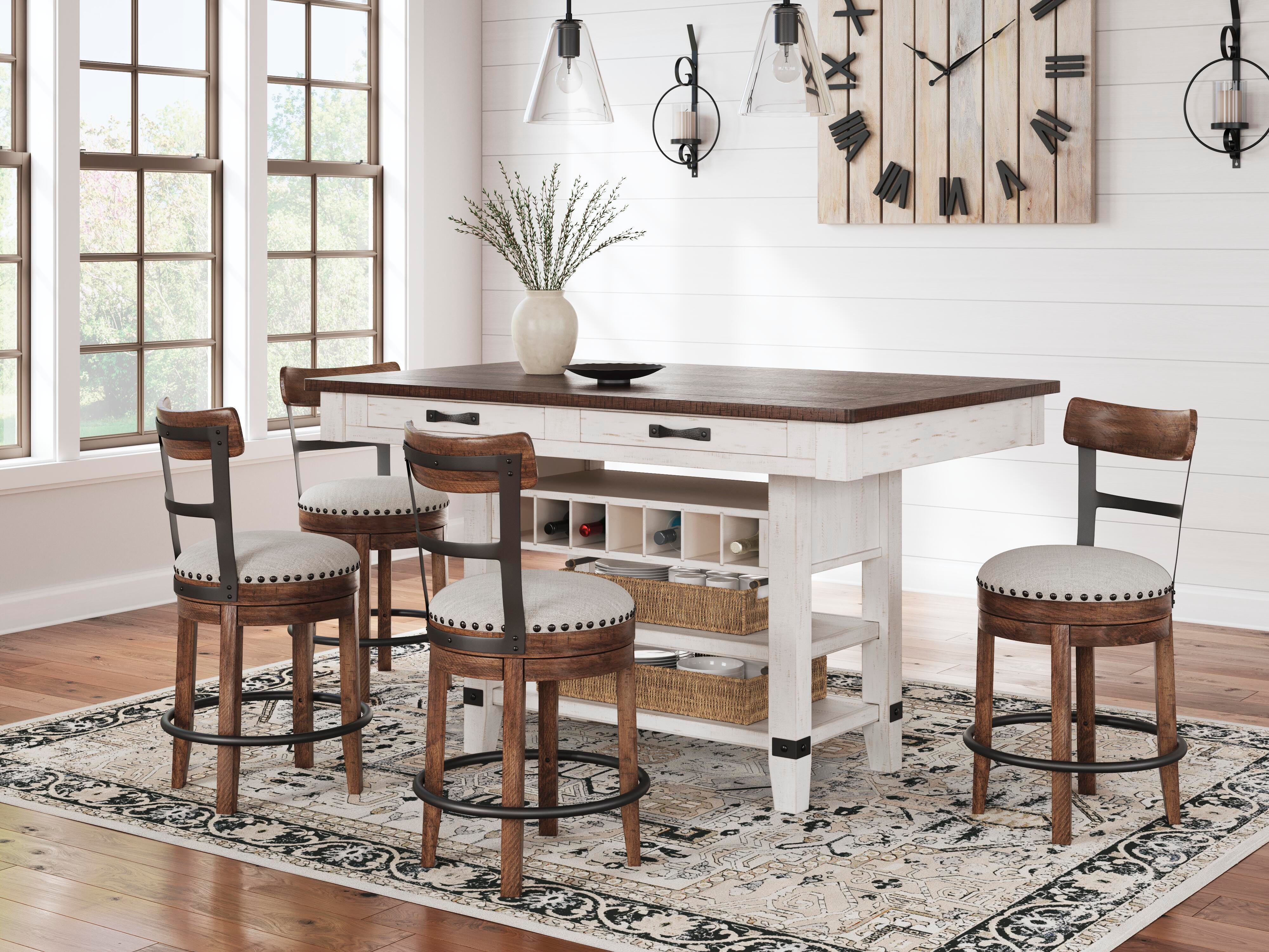 Click here for Valebeck Counter Height Dining Table and 4 Barstoo... prices