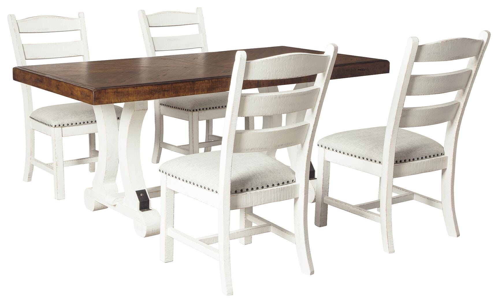 Click here for Valebeck Dining Table and 4 Chairs  White/Brown prices