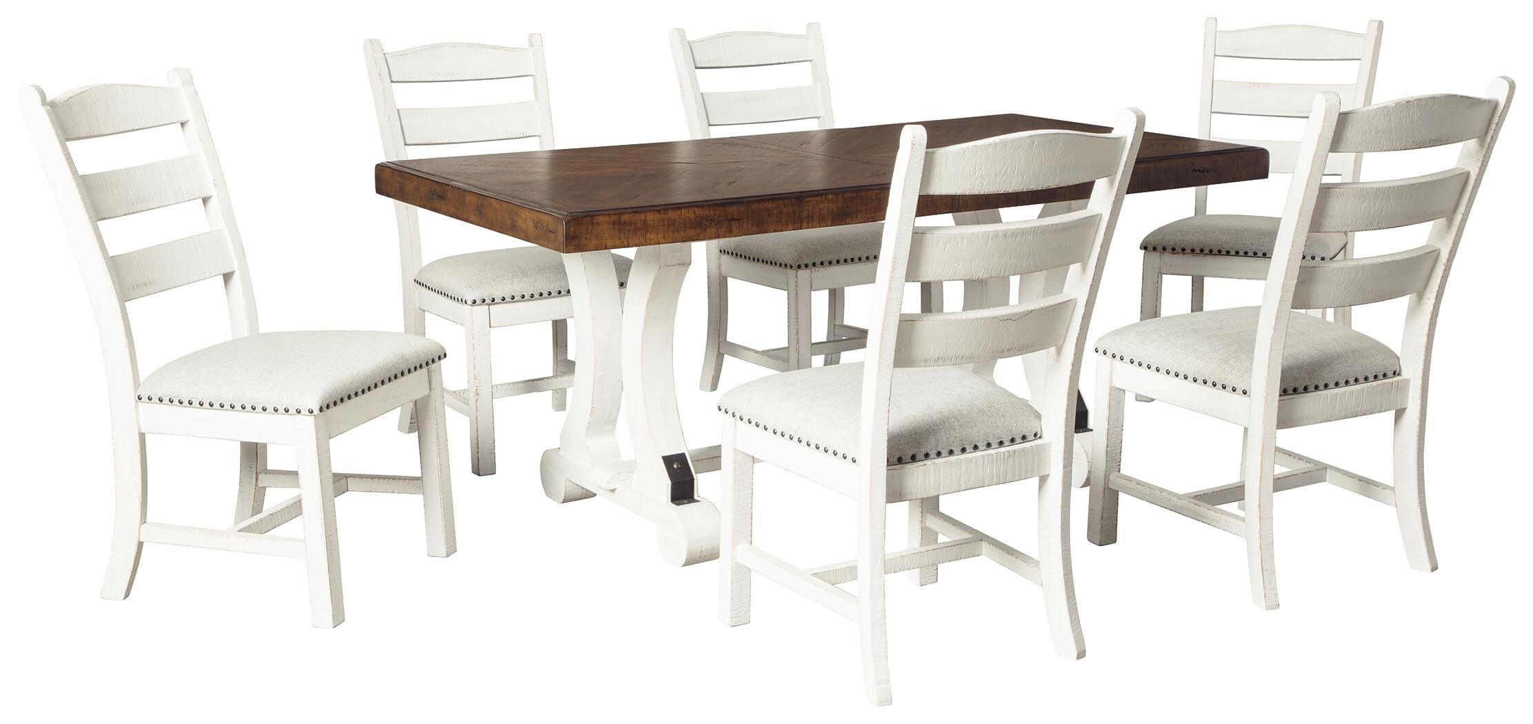 Click here for Valebeck Dining Table and 6 Chairs  White/Brown prices