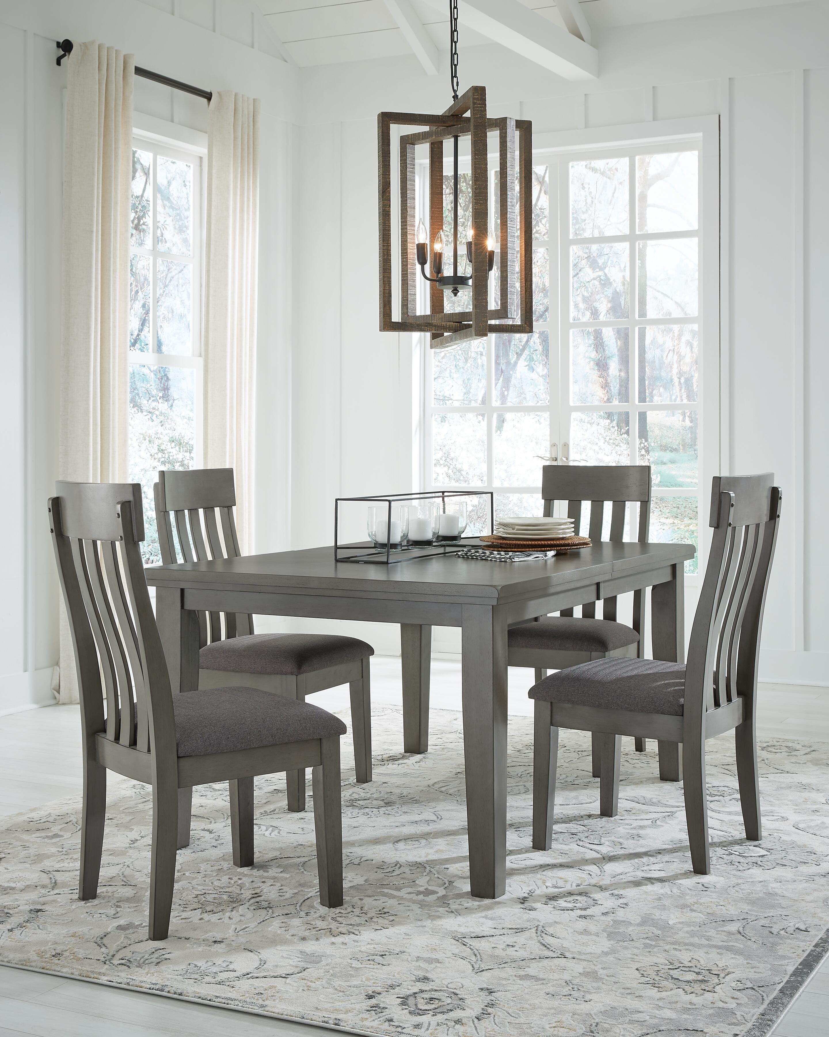 Click here for Hallanden Dining Table and 4 Chairs  Gray prices