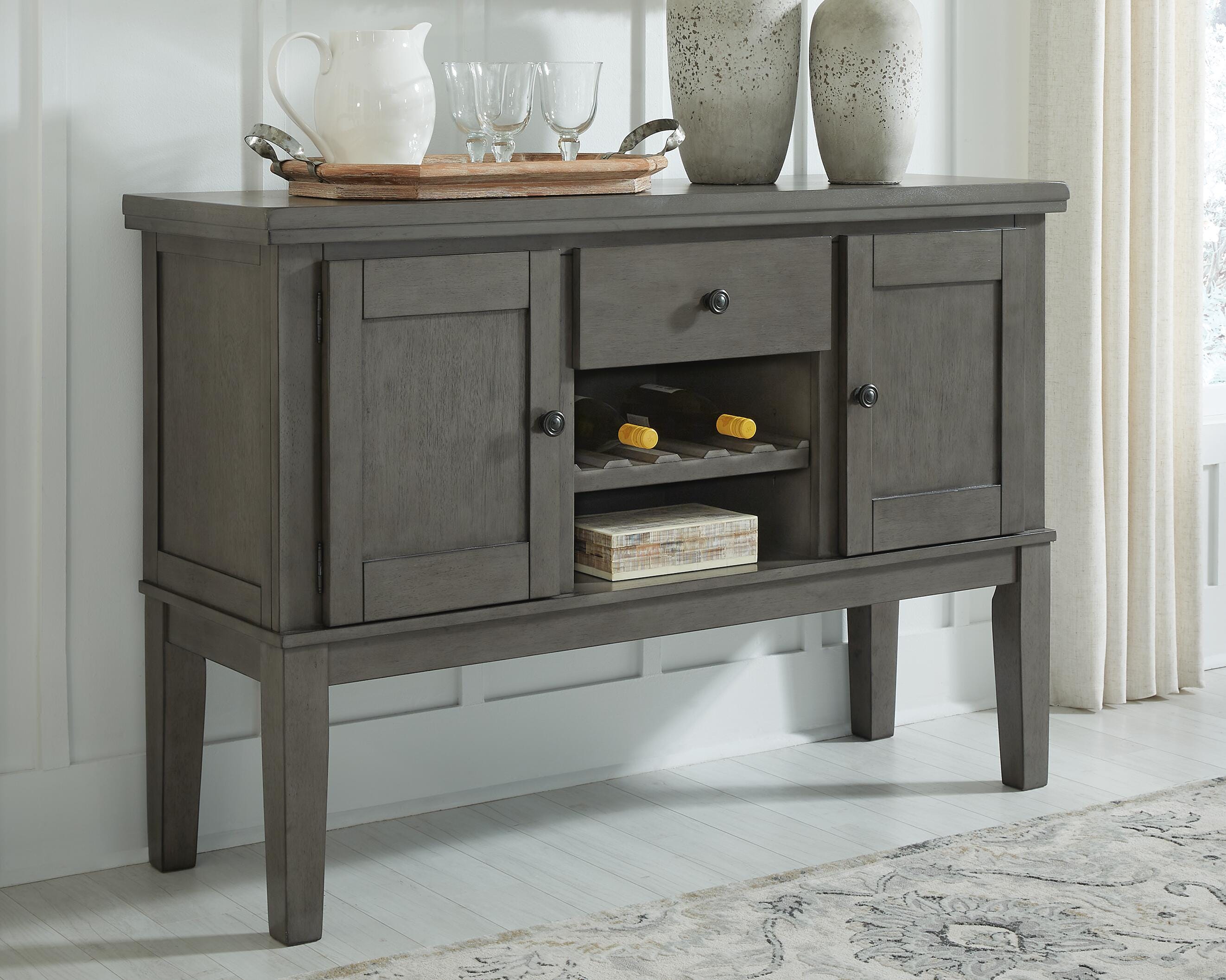 Click here for Hallanden Dining Server  Gray prices
