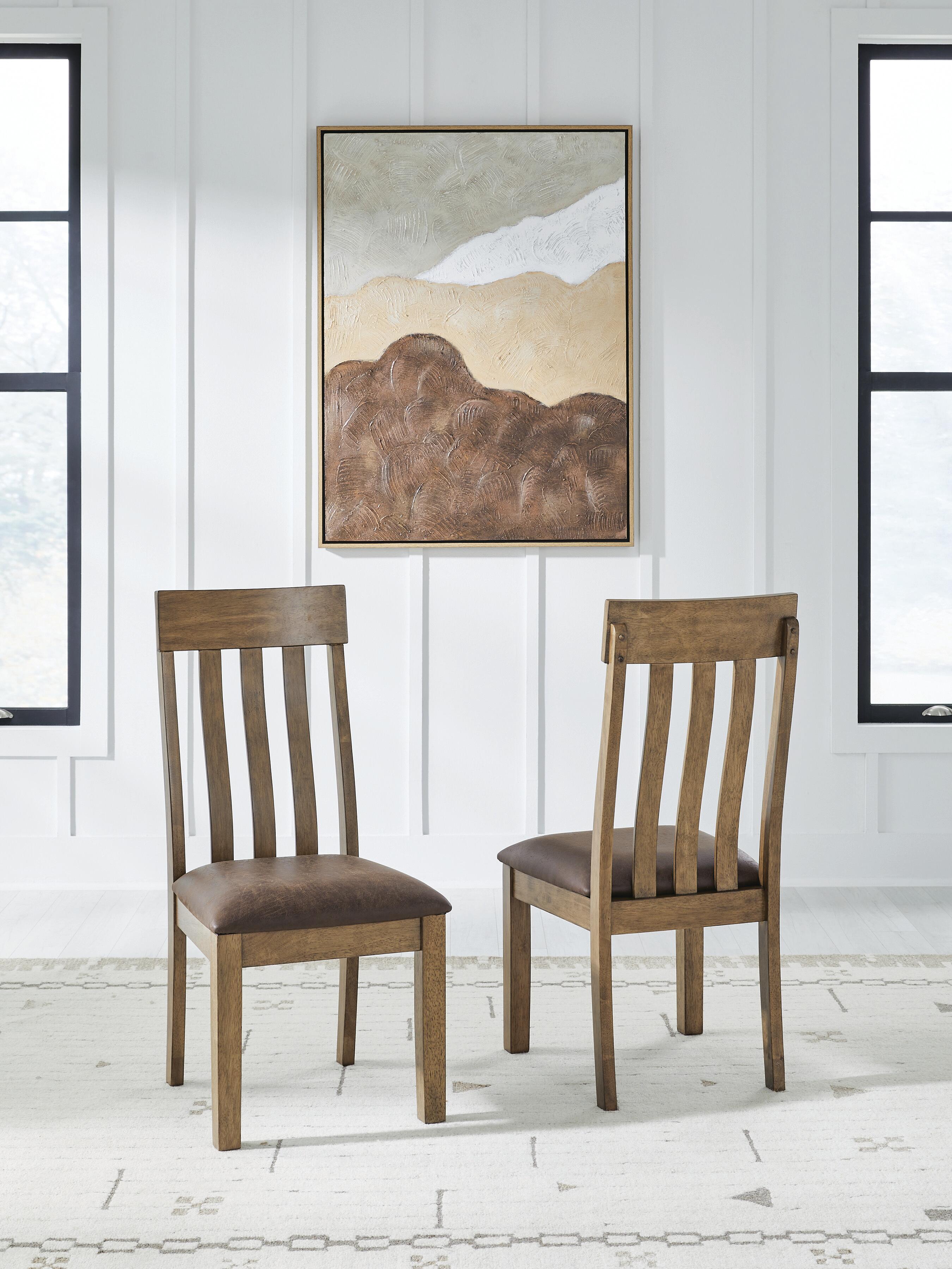 Click here for Broxtyn Dining Chair Leather  Light Brown prices