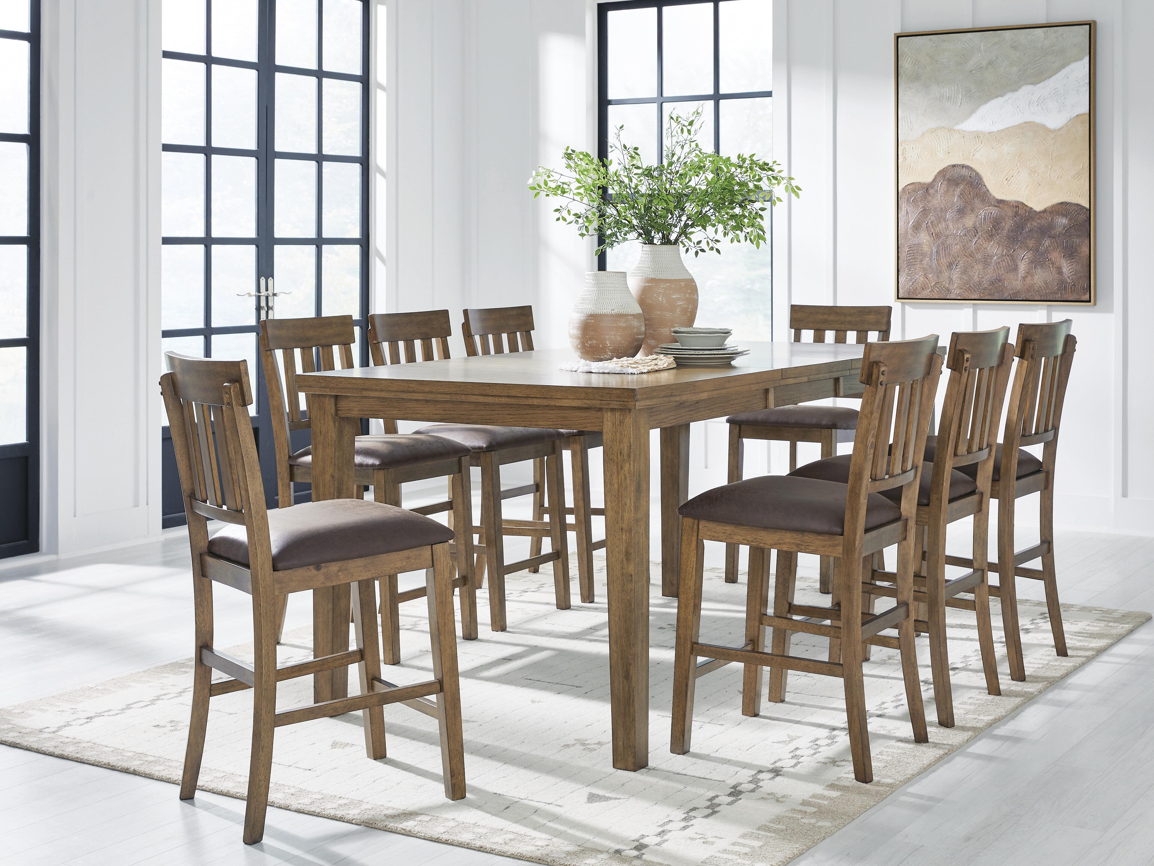 Click here for Broxtyn Counter Height Dining Table and 8 Barstool... prices