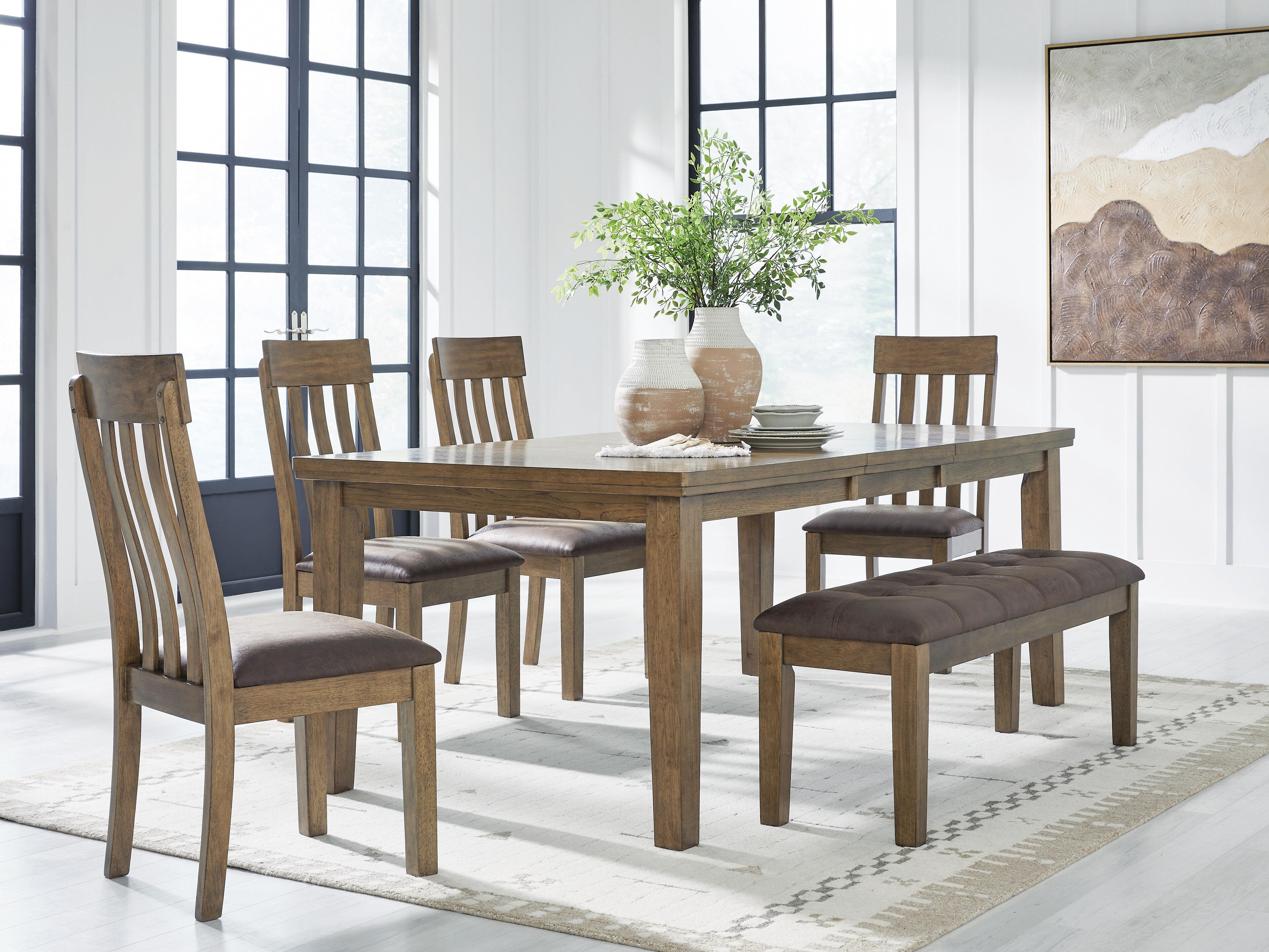 Click here for Broxtyn Dining Table and 4 Chairs and Bench  Light... prices