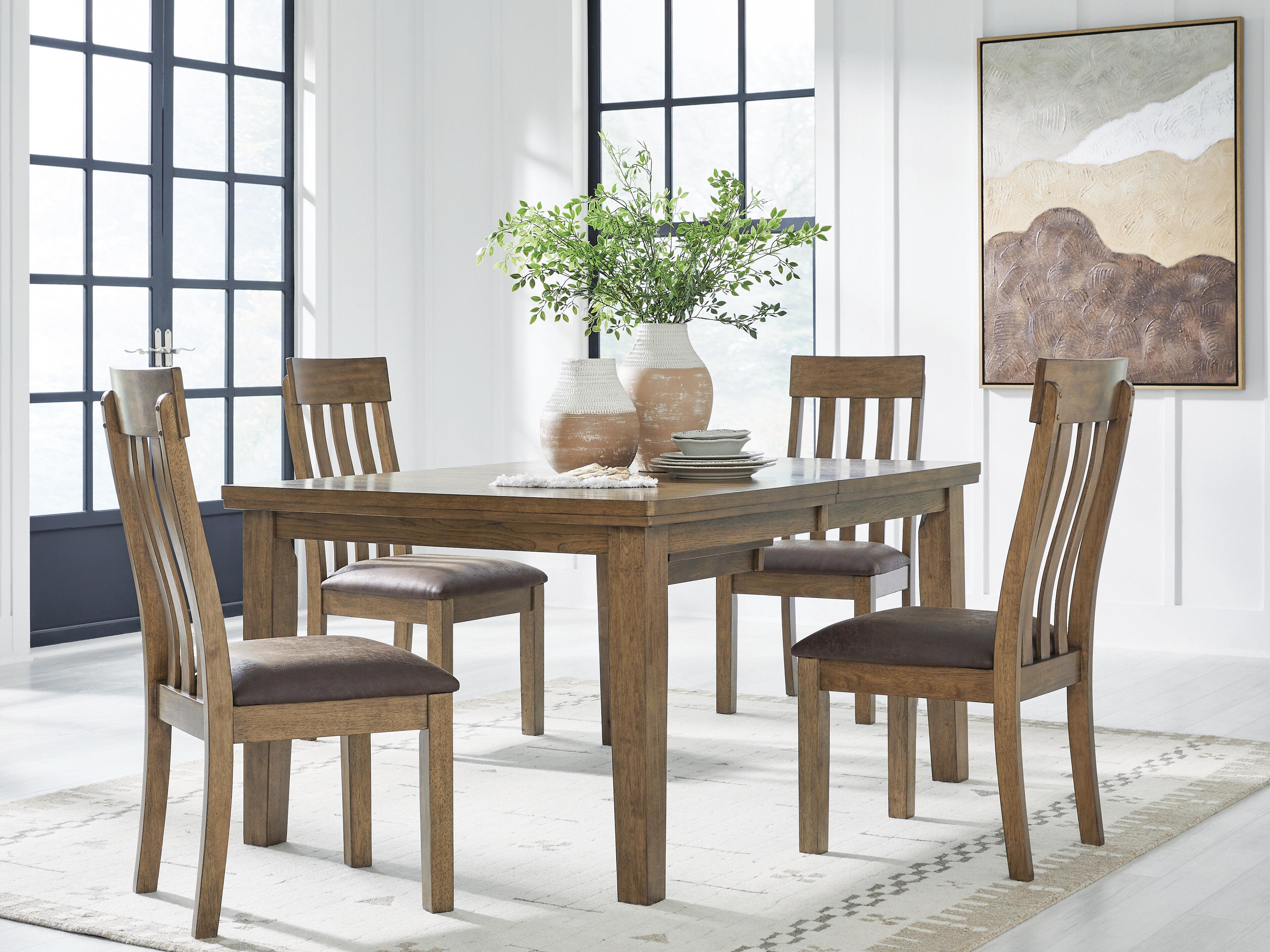 Click here for Broxtyn Dining Table and 4 Chairs  Light Brown prices