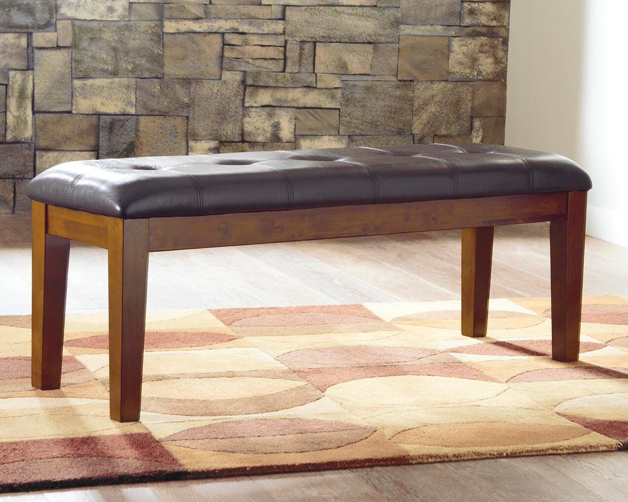 Click here for Ralene 50 Upholstered Dining Bench Leather  Medium... prices