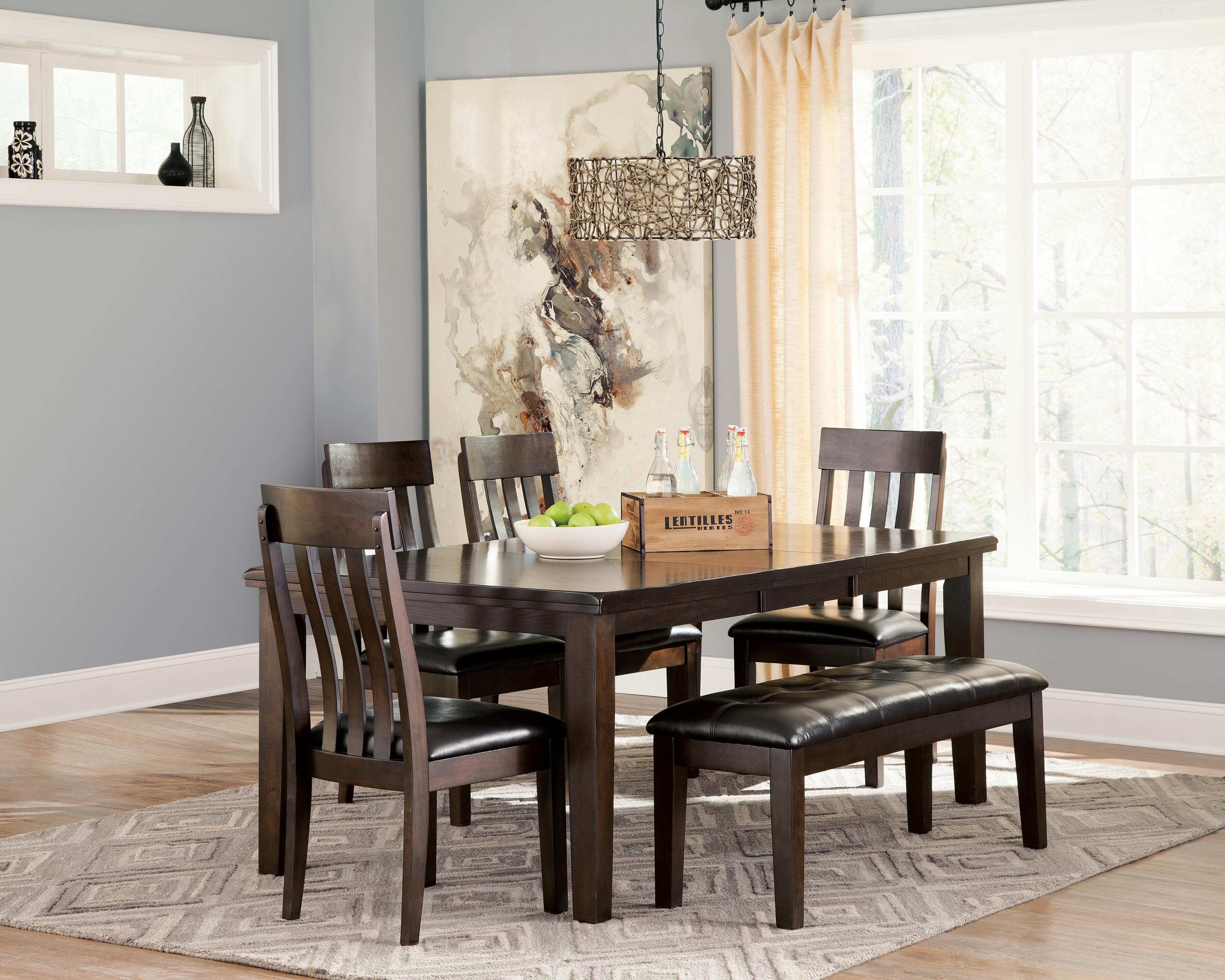 Click here for Haddigan Dining Table and 4 Chairs and Bench  Dark... prices