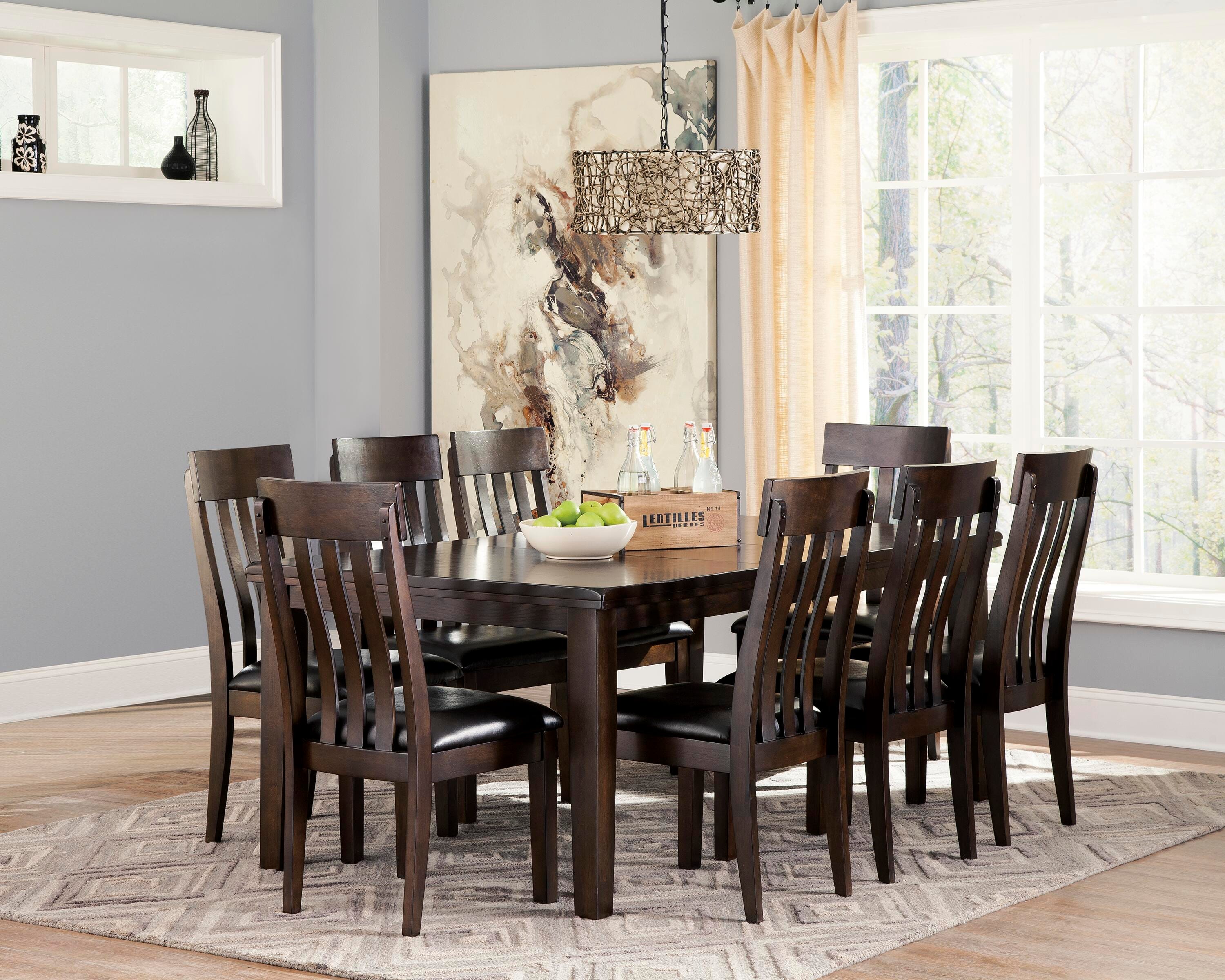 Click here for Haddigan Dining Table and 8 Chairs  Dark Brown prices