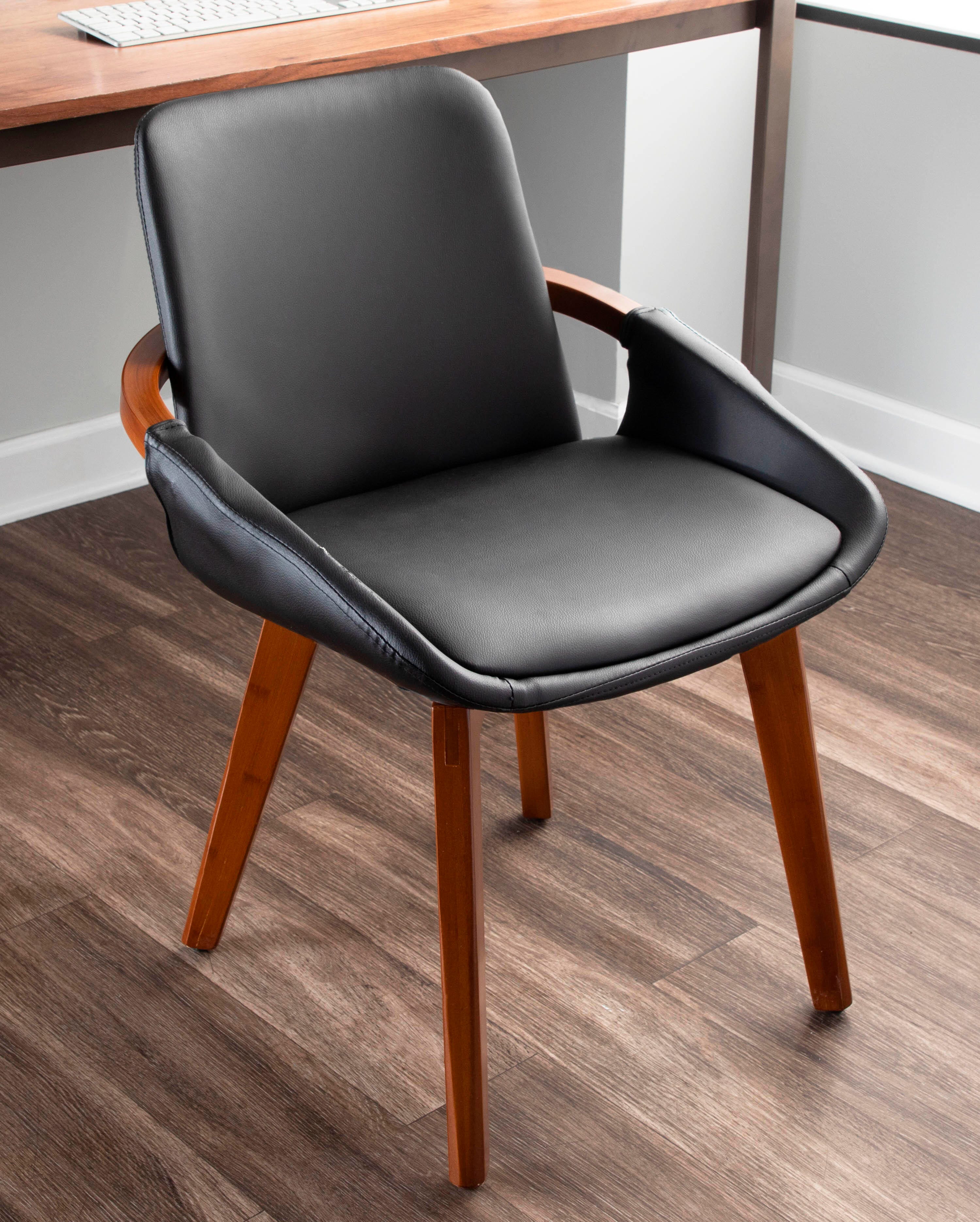 Click here for Damato Dining Chair Leather  Yellow/Black prices