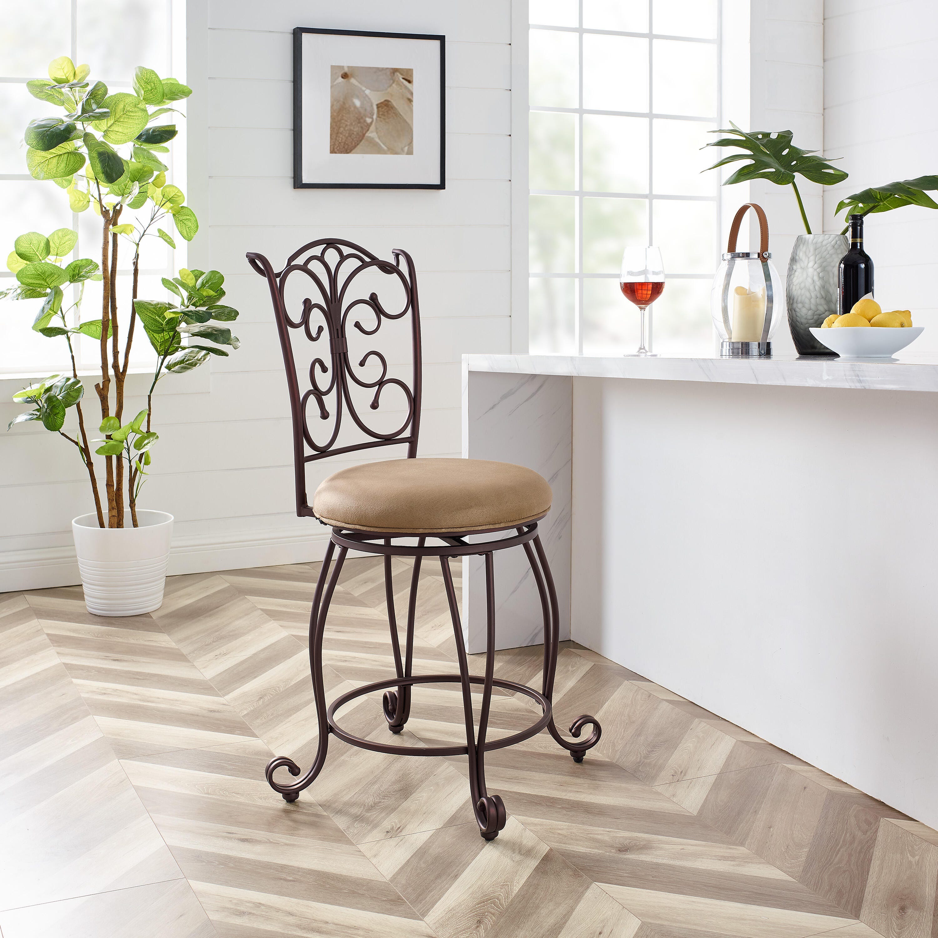 Click here for Fabrizzi Counter Height Bar Stool  Brown prices
