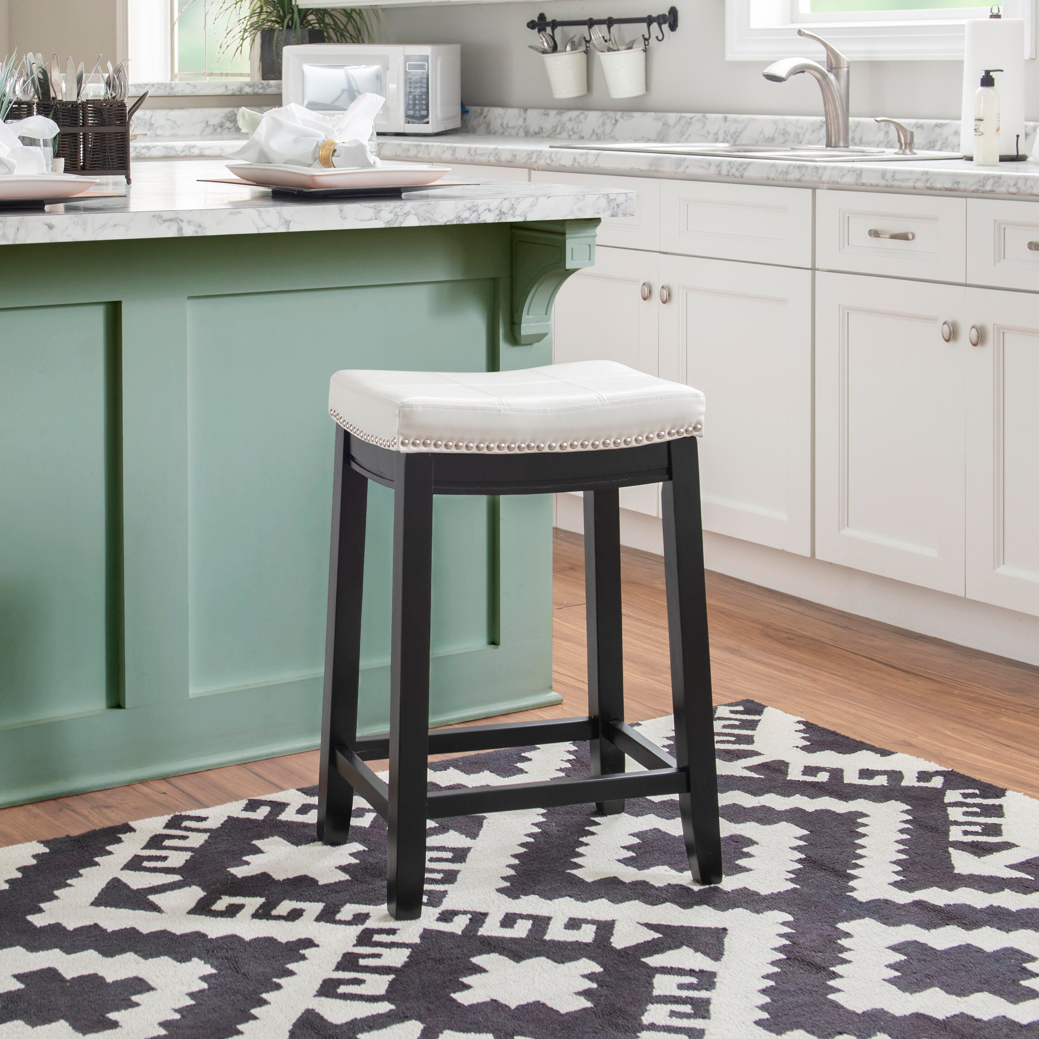 Click here for Claridge Backless Counter Height Bar Stool  White prices