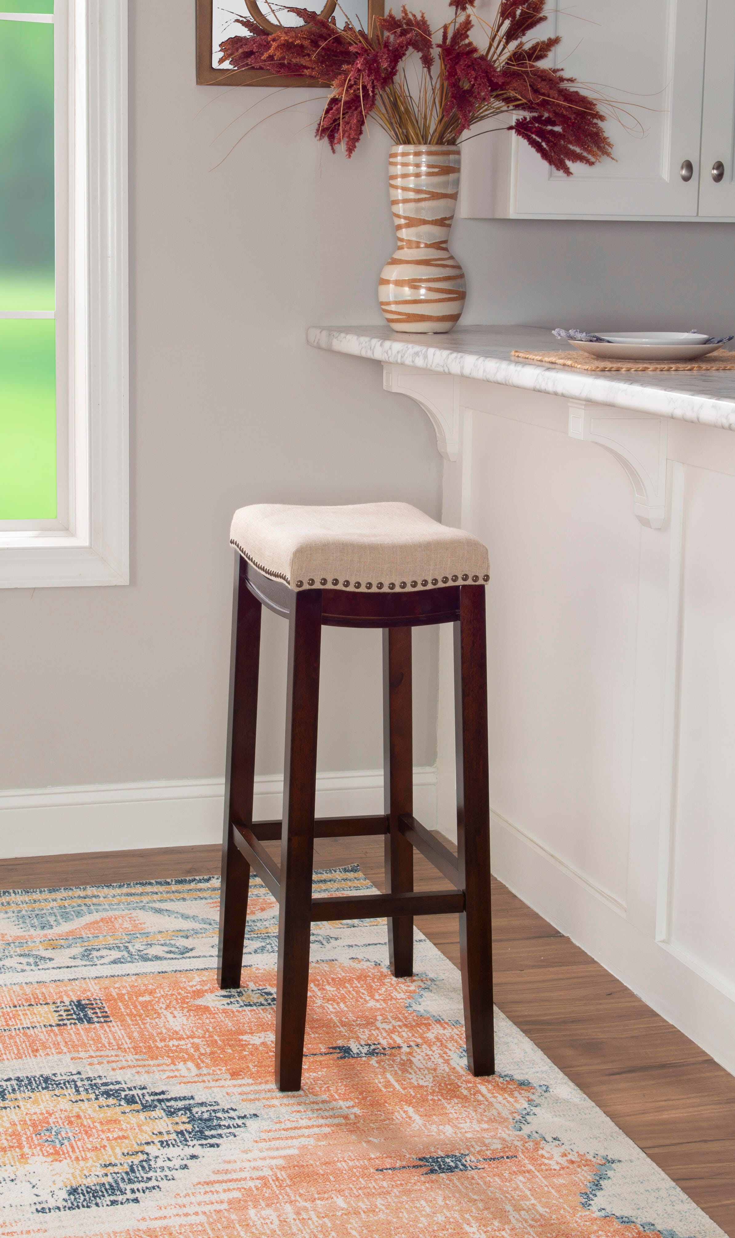 Click here for Claridge Backless Bar Stool  Beige prices