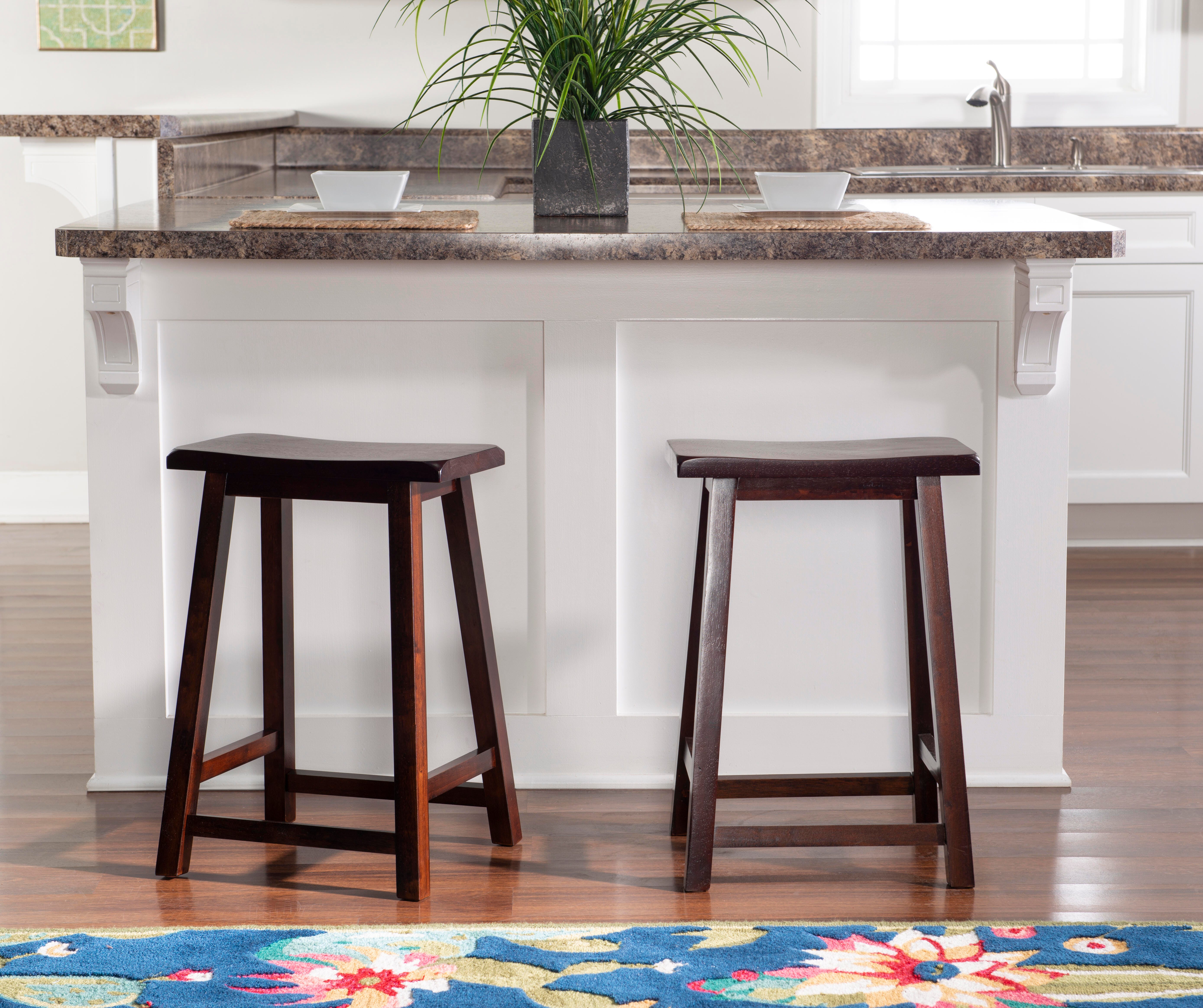 Click here for Saddle Counter Height Bar Stool  Dark Brown prices