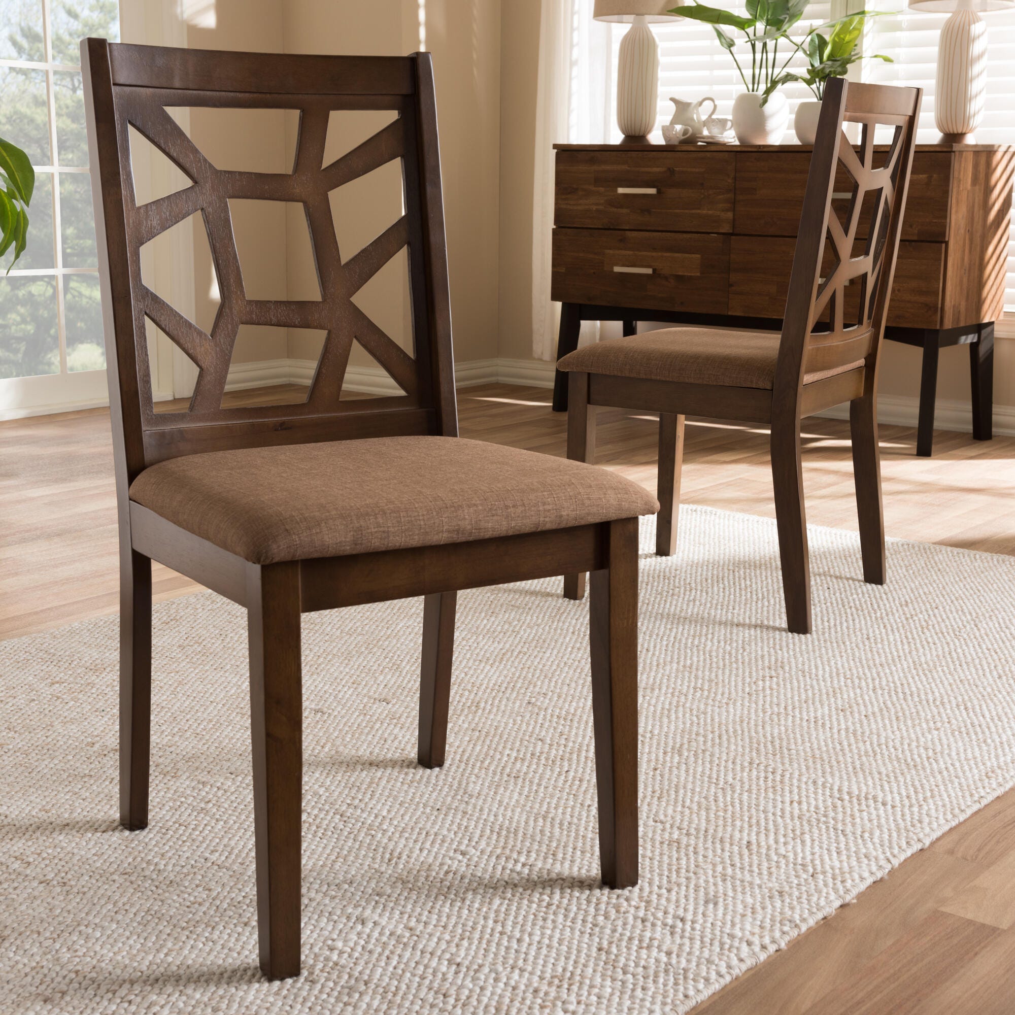Click here for Baxton Studio Dining Chair Set  Walnut prices