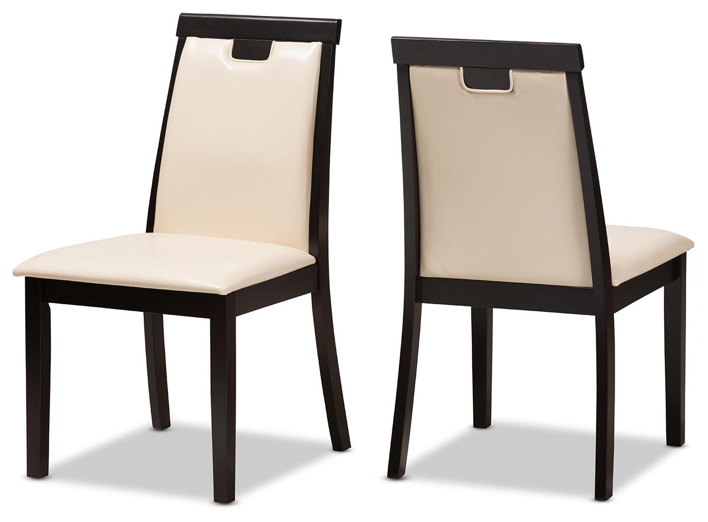 Click here for Baxton Studio Dining Chairs (Set of 2)  Beige/Waln... prices