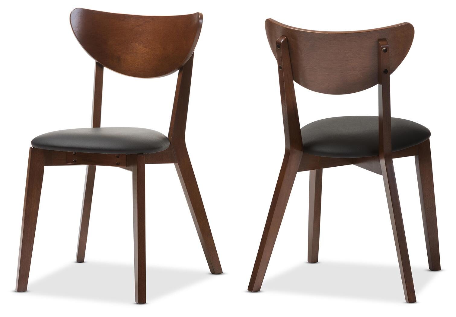 Click here for Baxton Studio Dining Chairs (Set of 2)  Walnut/Bla... prices