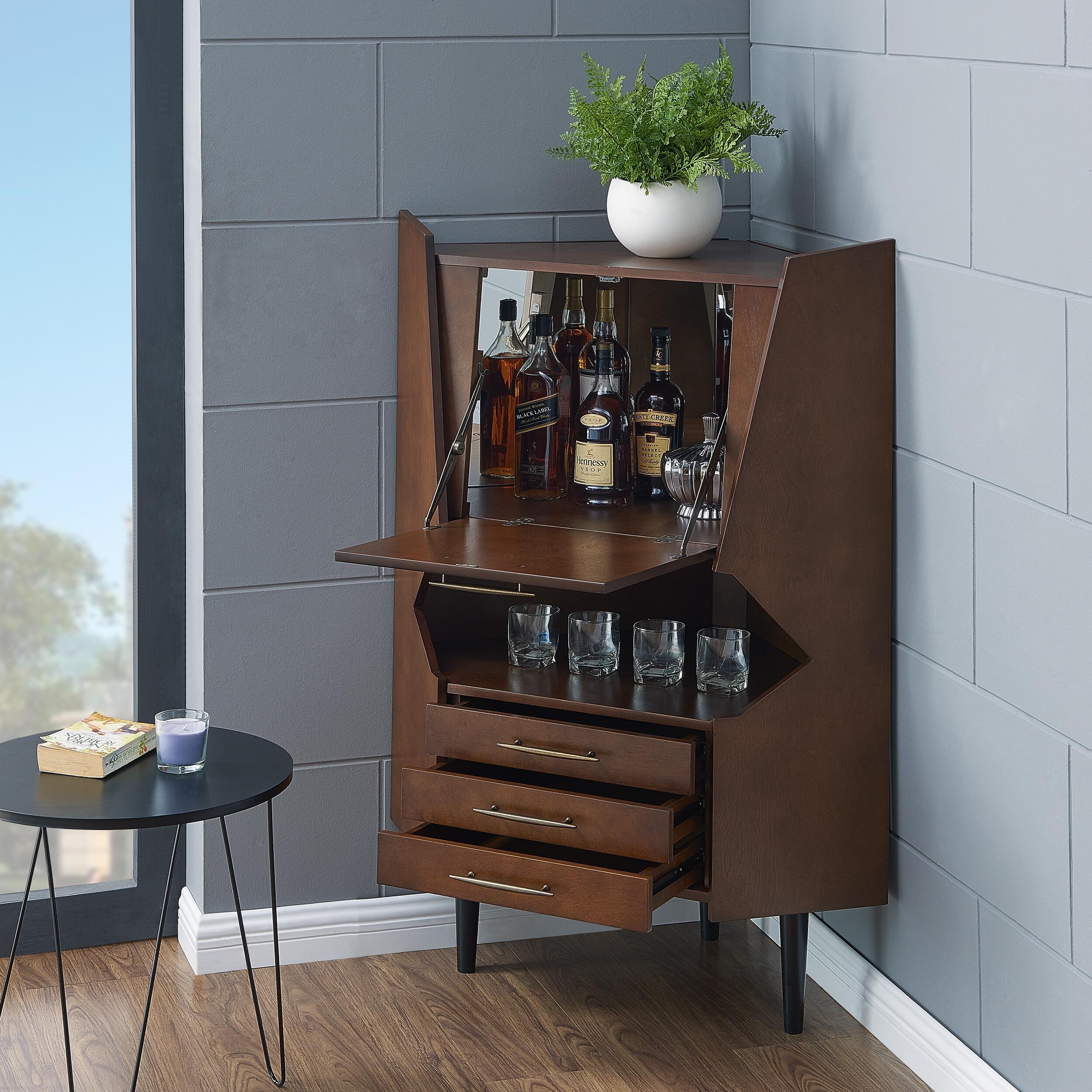 Click here for Southern Enterprises Furniture Corner Bar Cabinet... prices