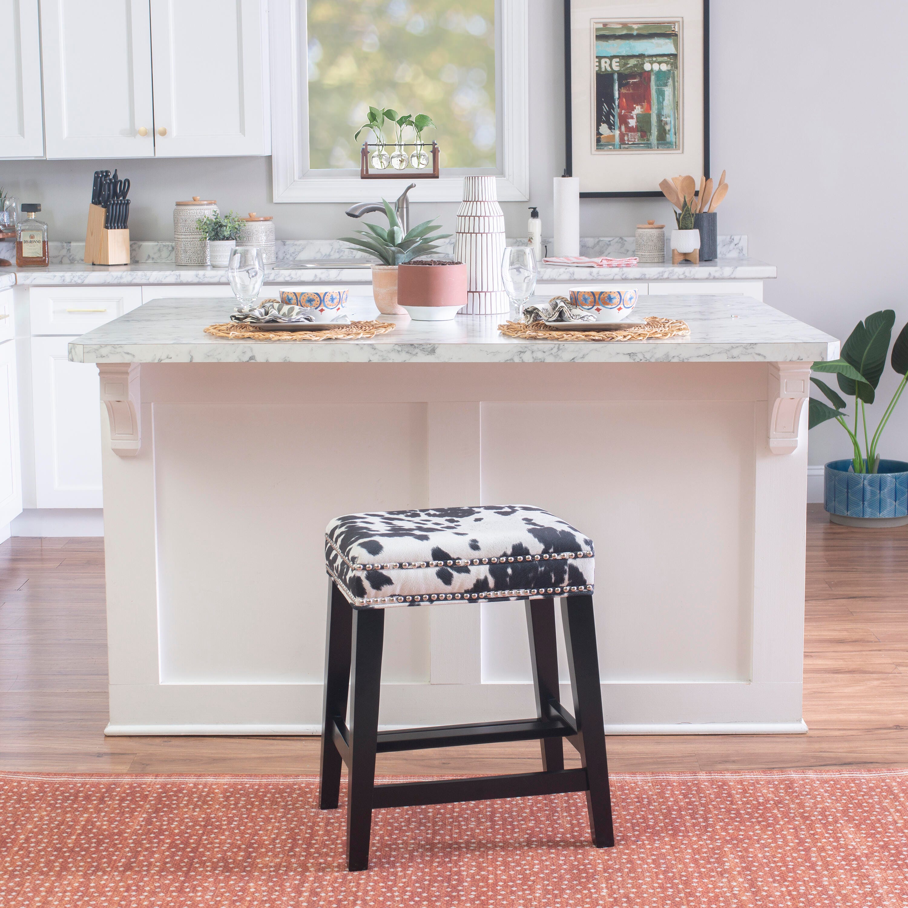 Click here for Monroe Counter Height Bar Stool   Black/White prices