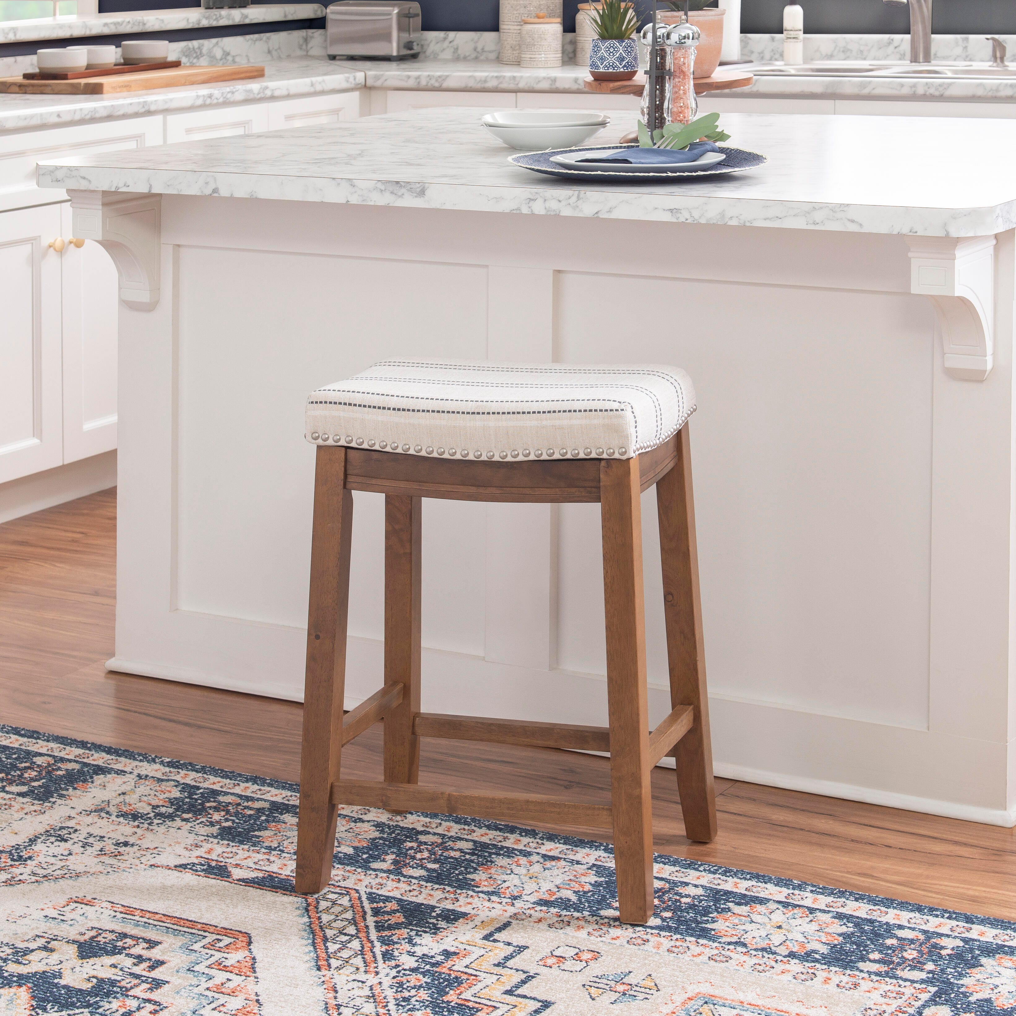 Click here for Claridge Counter Height Bar Stool   White/Natural prices