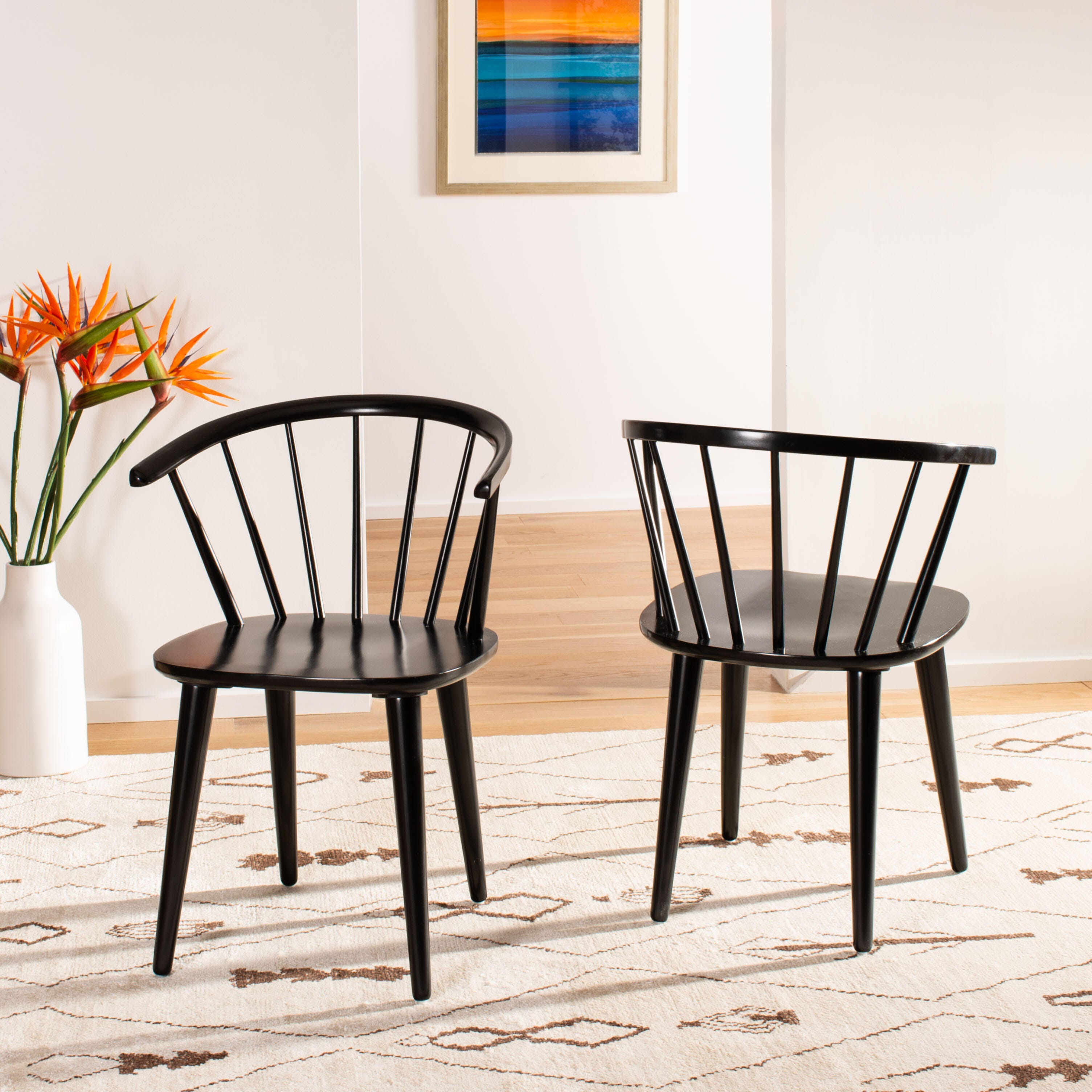 Click here for Safavieh Saddle Side Chairs (Set of 2)  Black prices