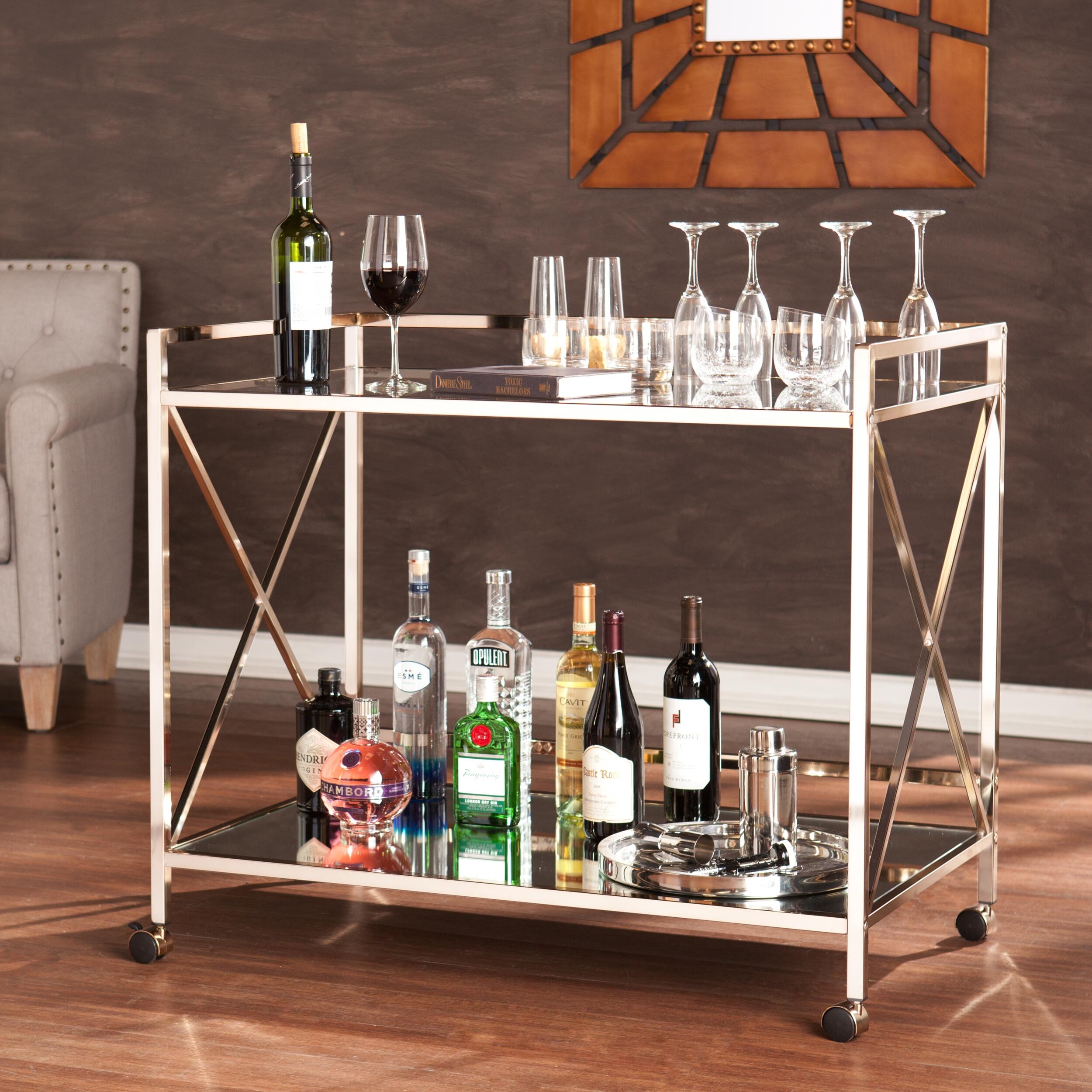 Click here for Southern Enterprises Furniture Dresden Bar Cart  G... prices