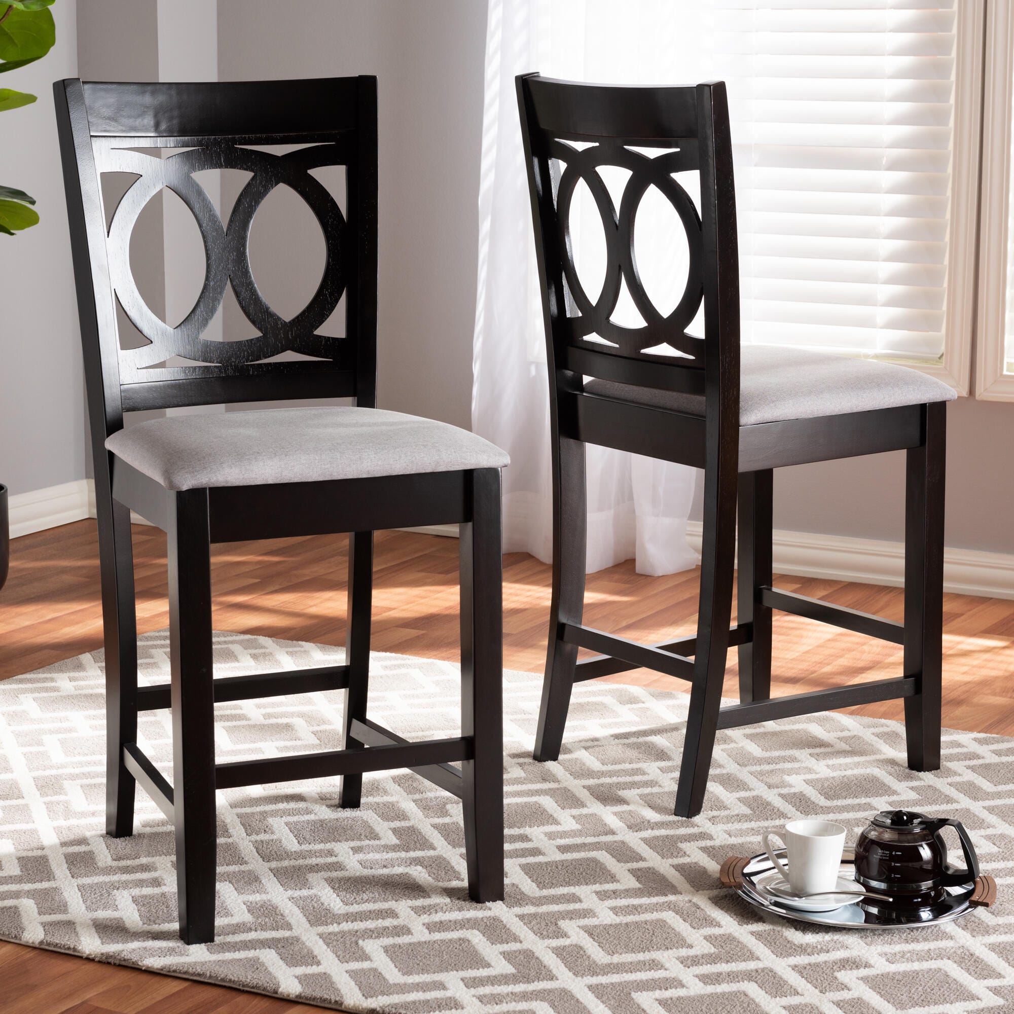 Click here for Baxton Studio Lenoir Counter Height Bar Stool (Set... prices
