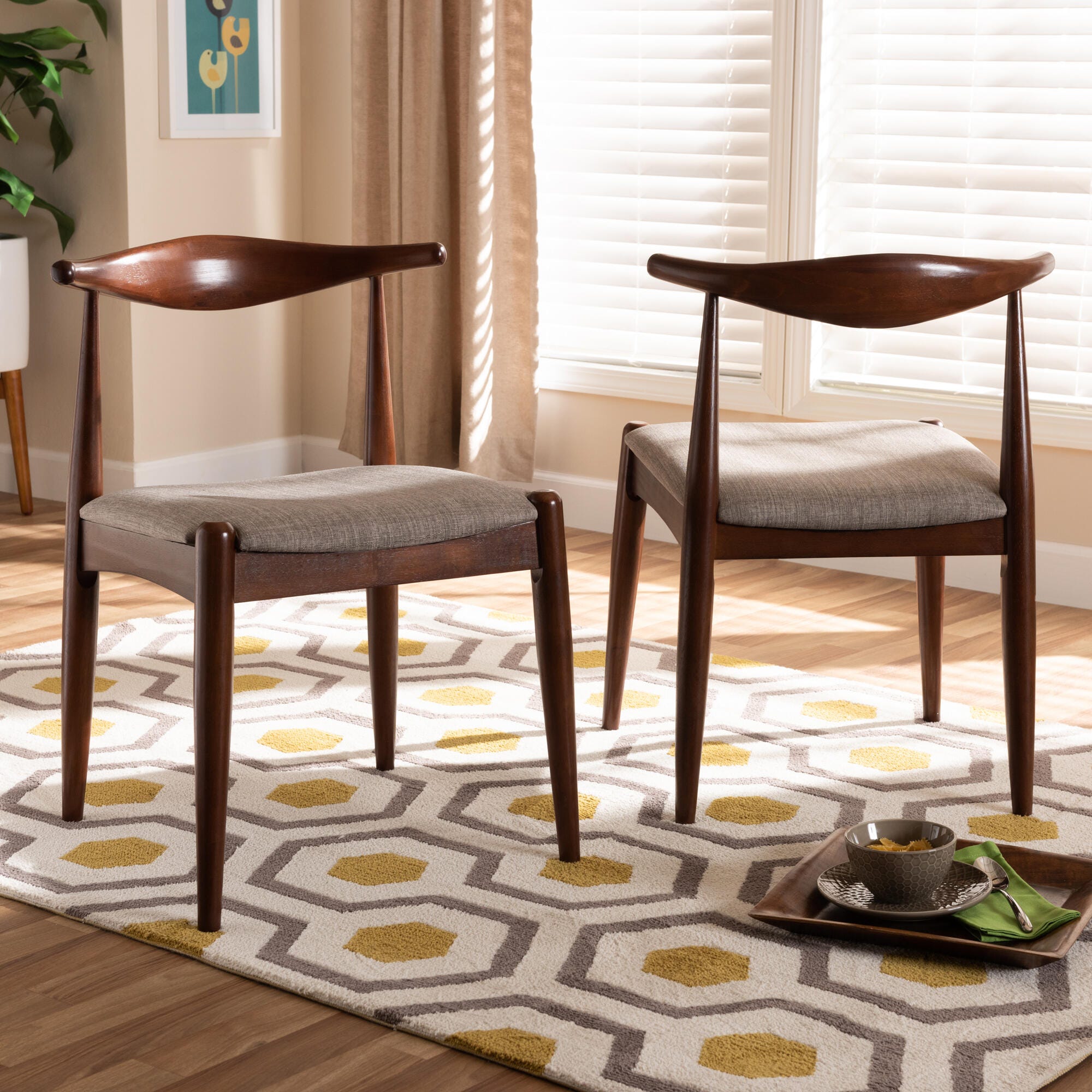 Click here for Baxton Studio Amato Dining Chairs (Set of 2)  Waln... prices