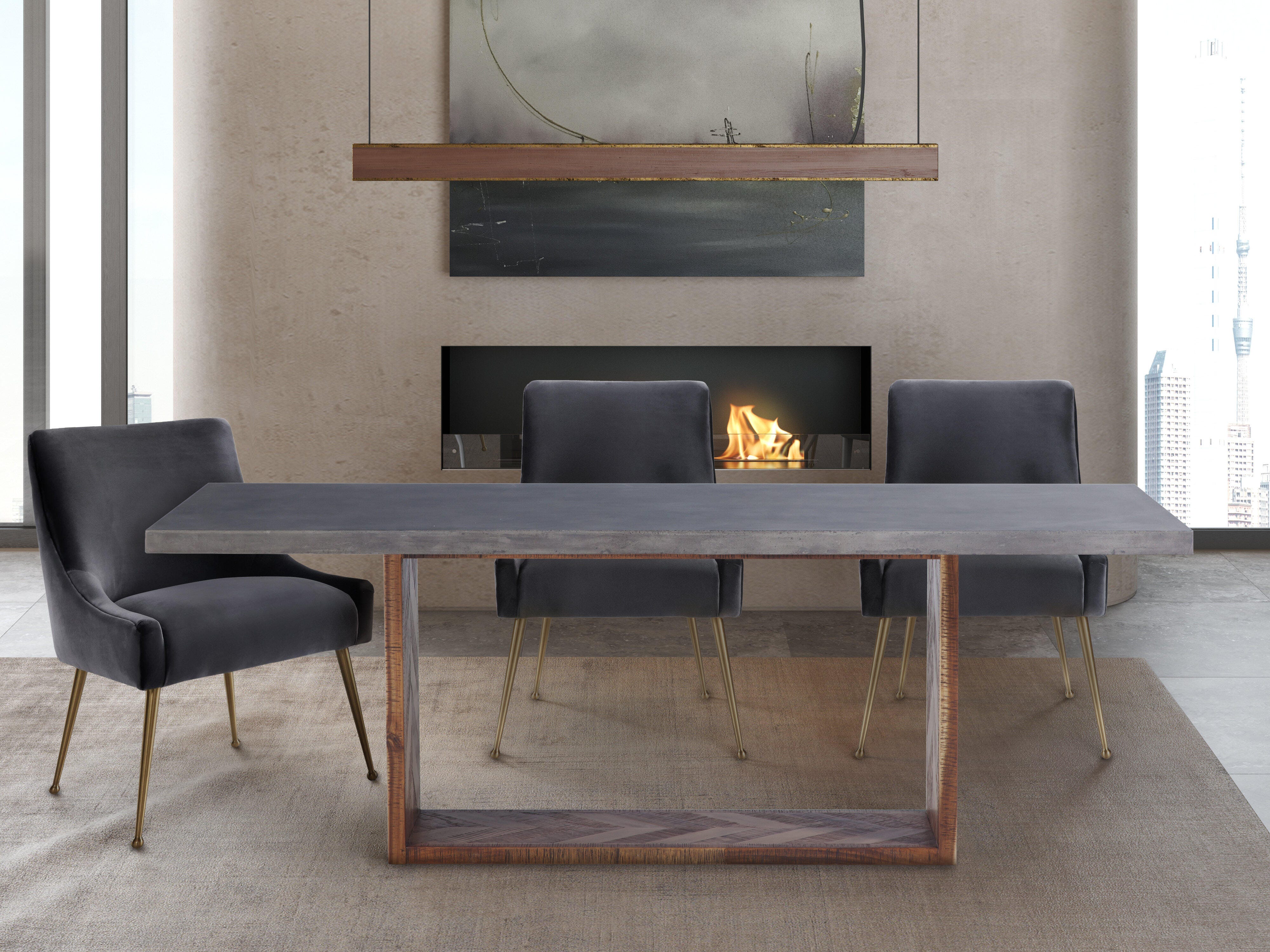 Click here for Beatrix Side Chair  Gray/Gold prices