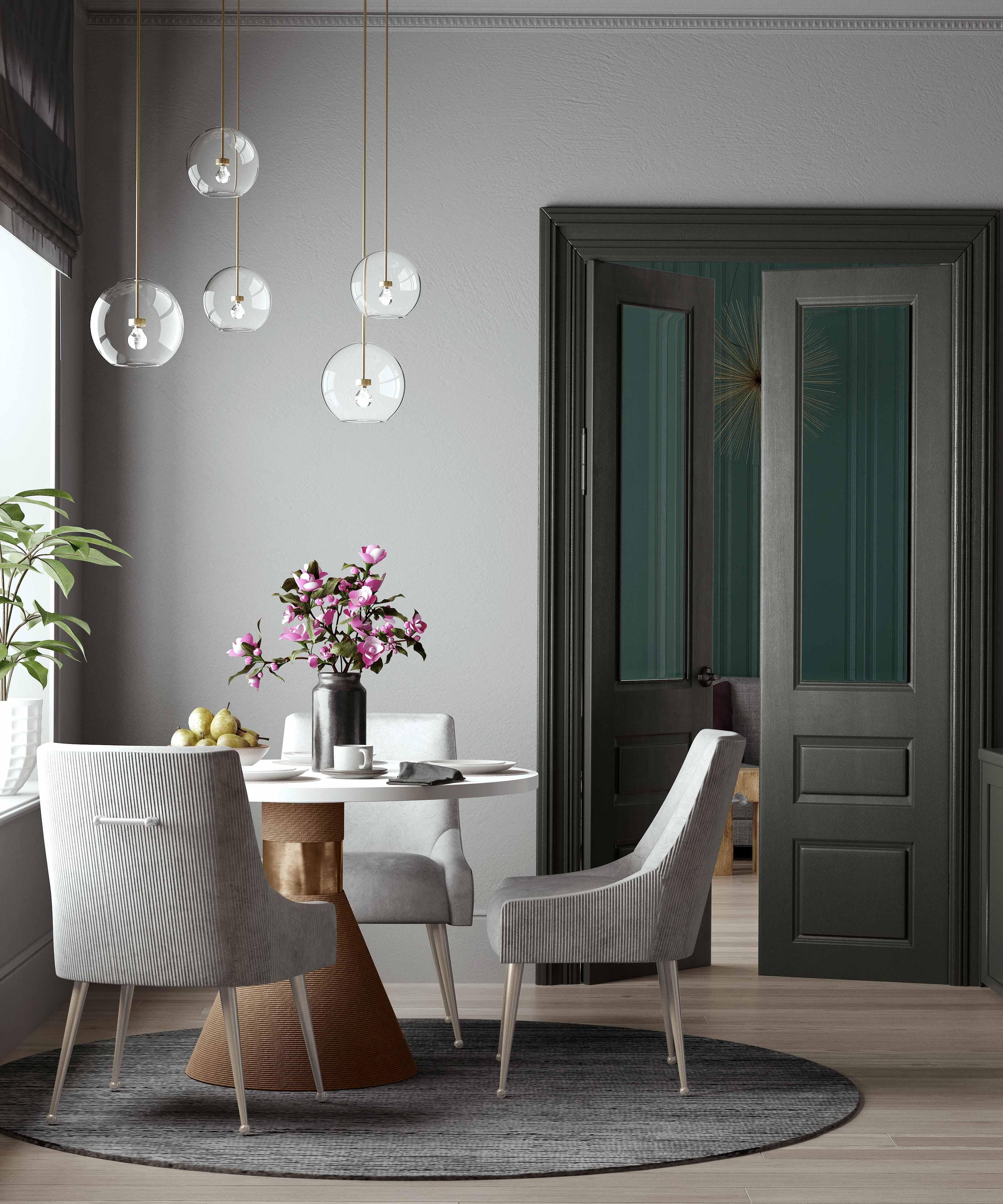 Click here for Beatrix Pleated Back Side Chair  Gray/Silver prices