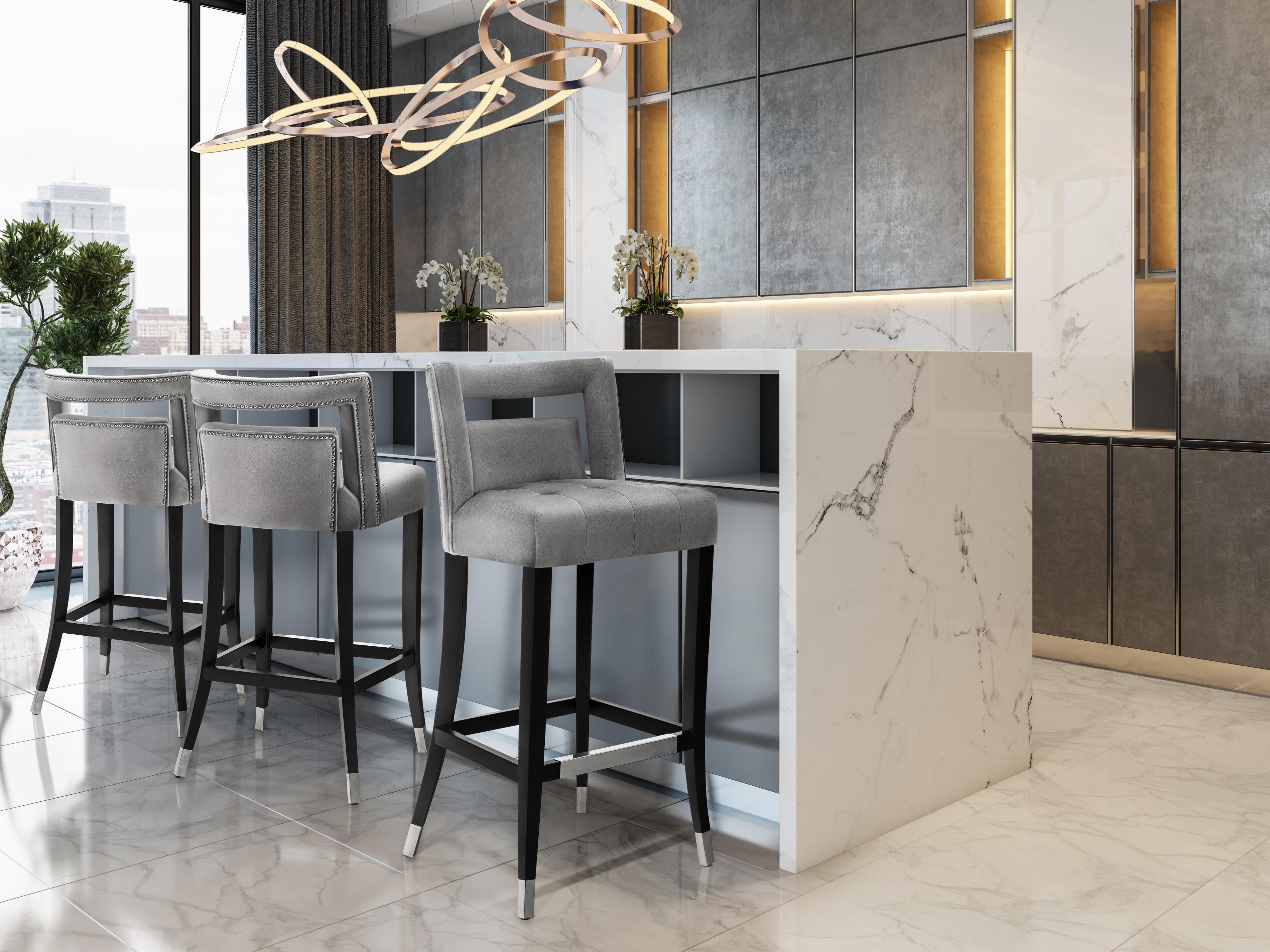 Click here for Hart Bar Stool  Gray/Black prices