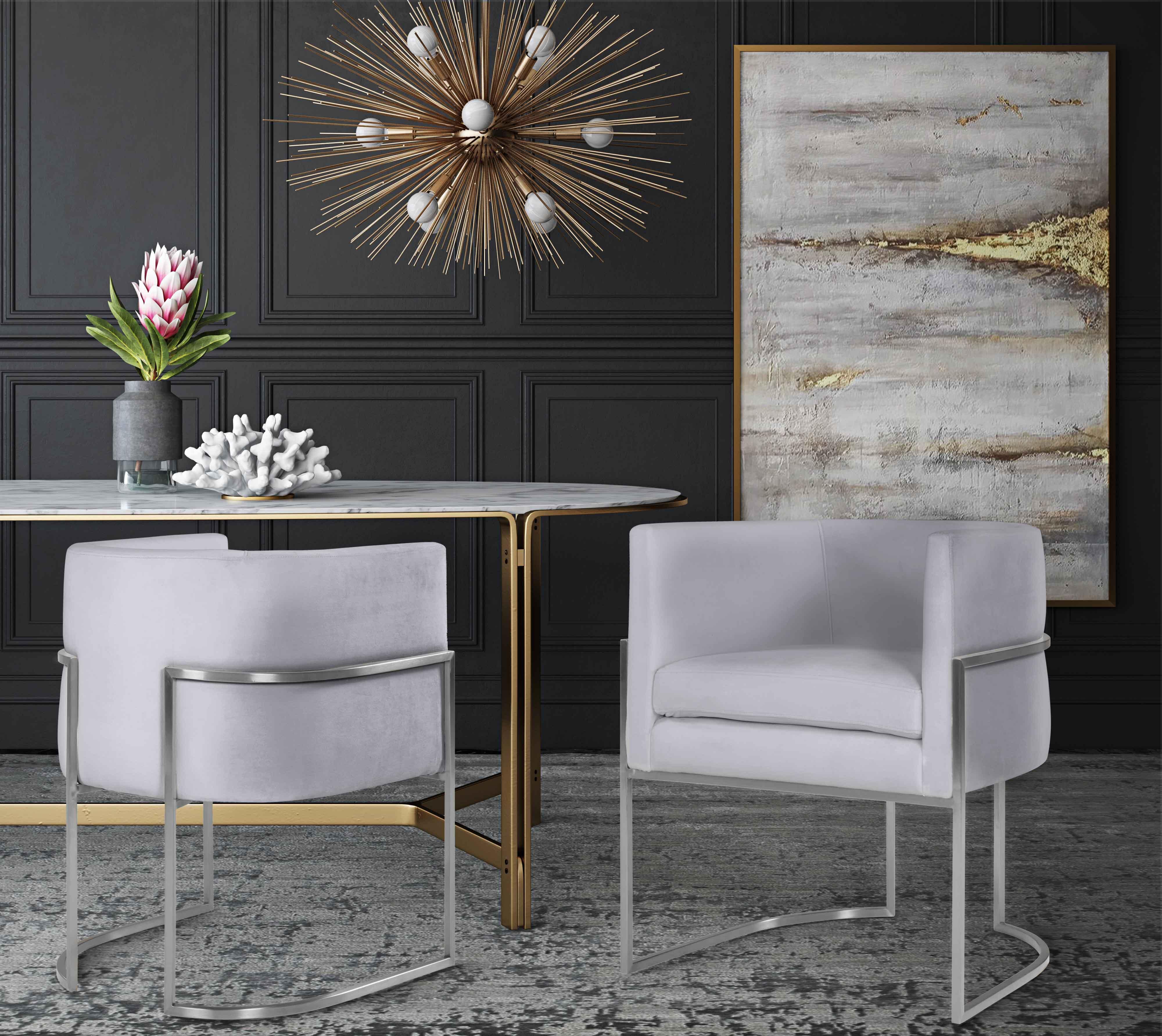 Click here for Giselle Dining Chair  Gray/Chrome prices