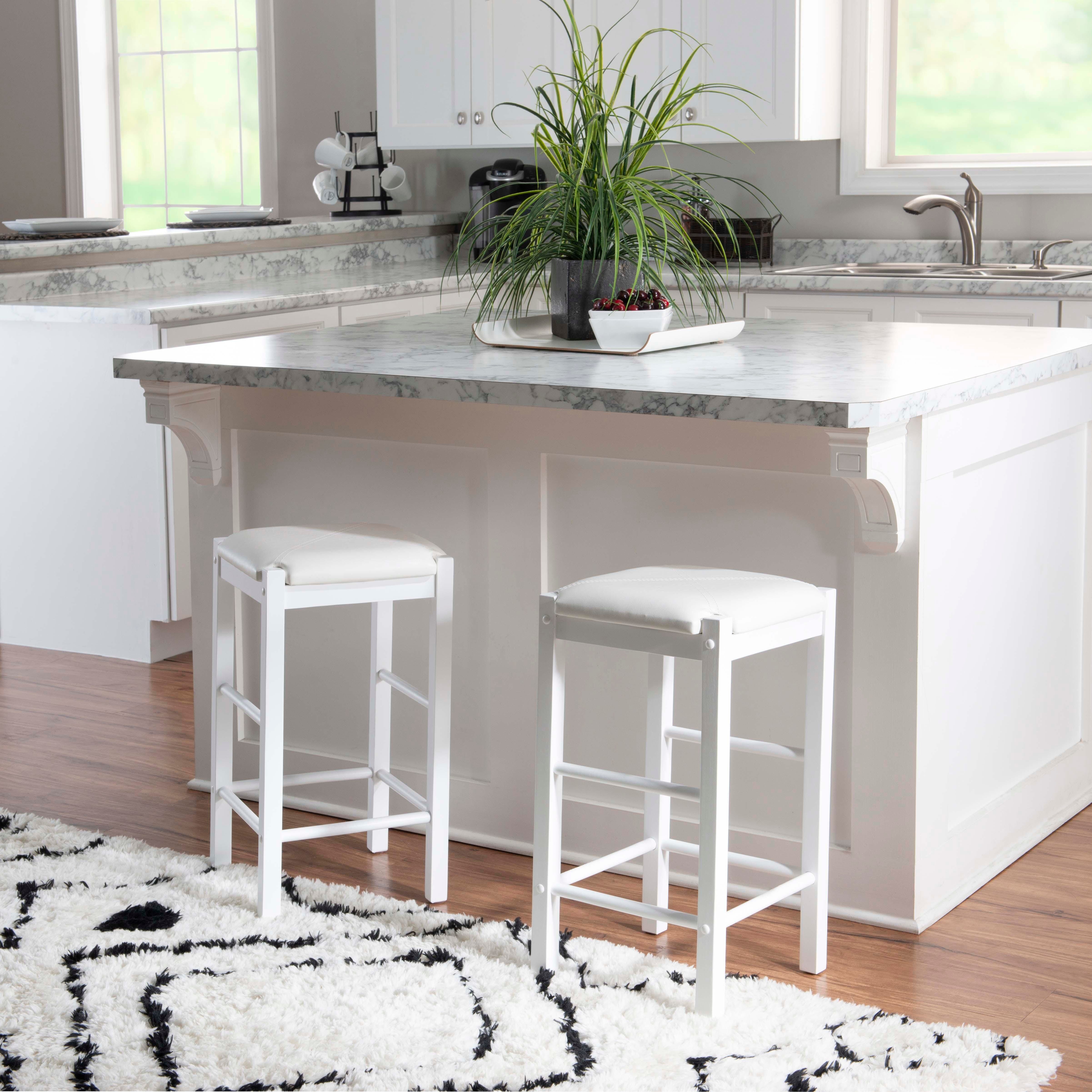 Click here for Iris Backless Counter Height Bar Stool Set  White prices