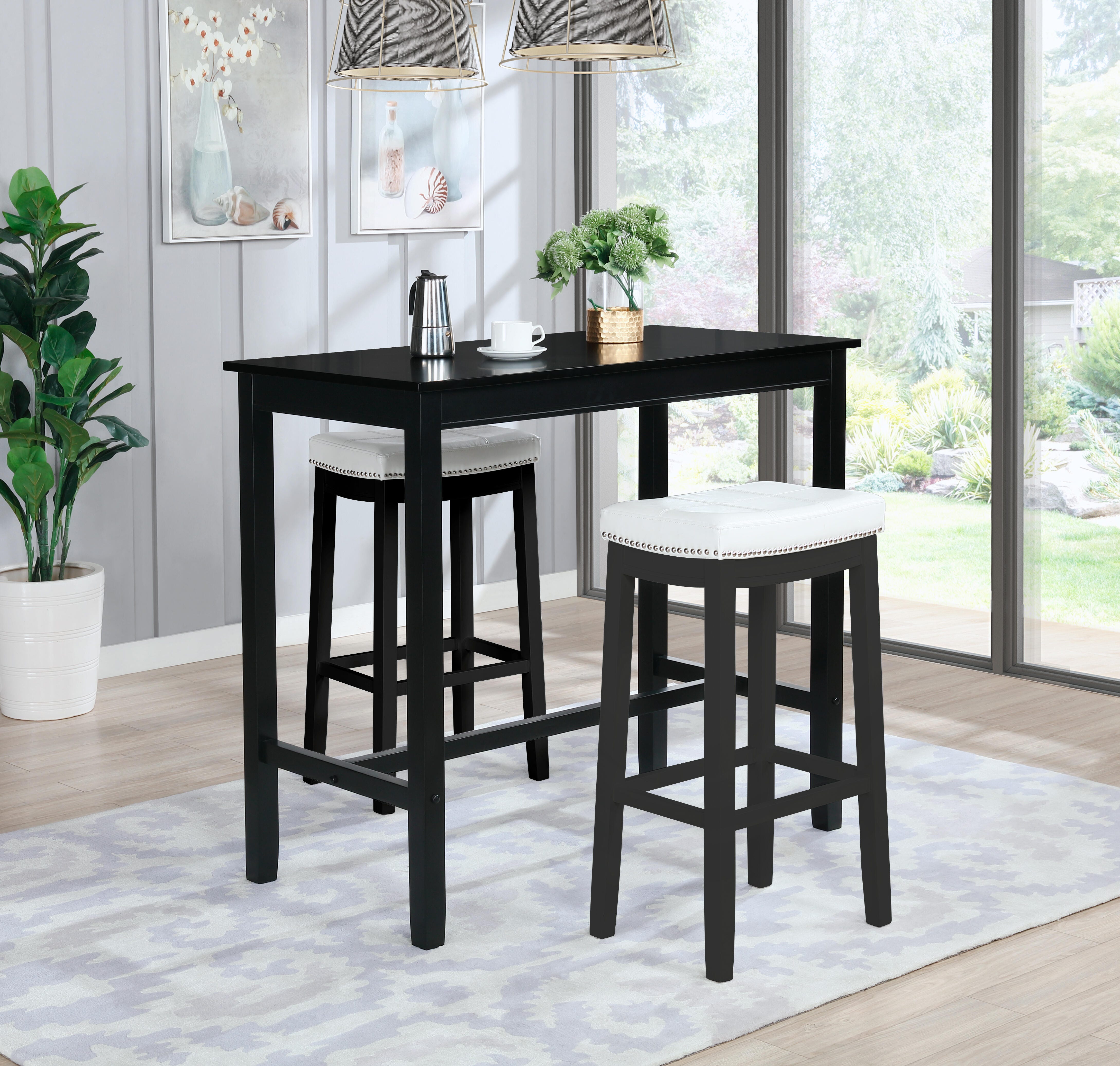 Click here for Claridge Bar Height Pub Table  Black  Wood prices