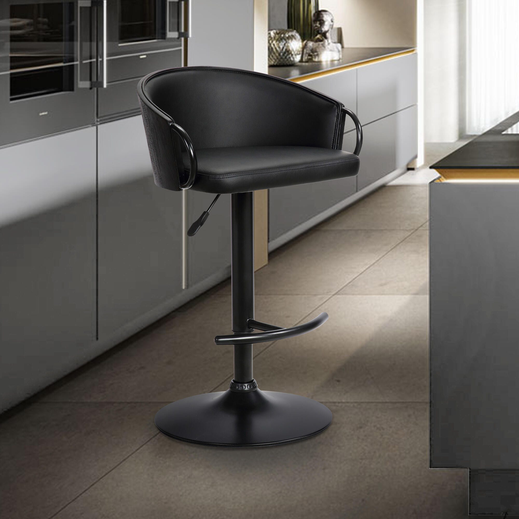 Click here for Montego Adjustable Height Bar Stool  Black prices