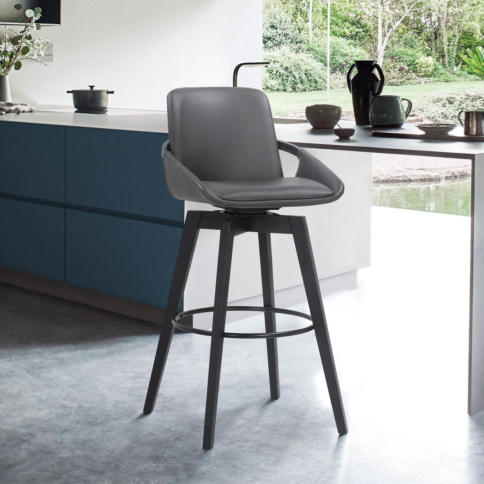 Click here for Baylor Bar Height Bar Stool  Gray/Black prices