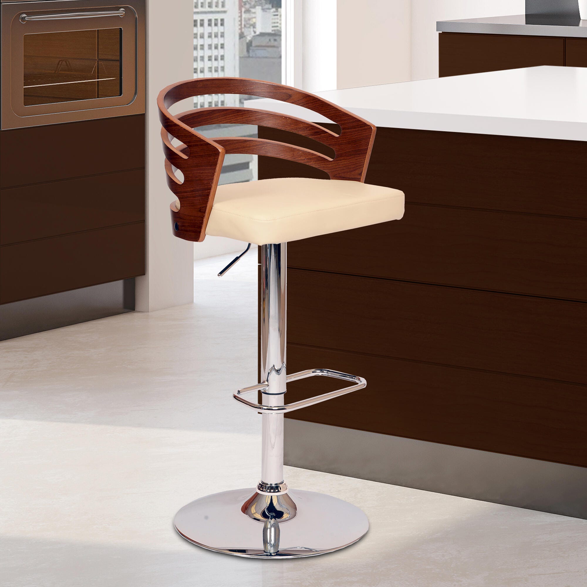 Click here for Adele Adjustable Height Bar Stool  Cream prices
