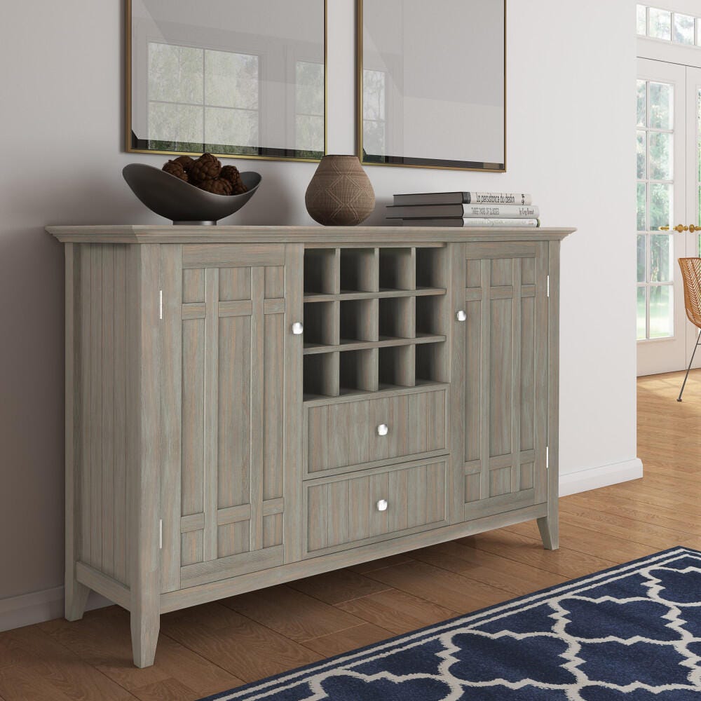 Click here for Bedford Wide Sideboard Buffet and Wine Rack  Distr... prices