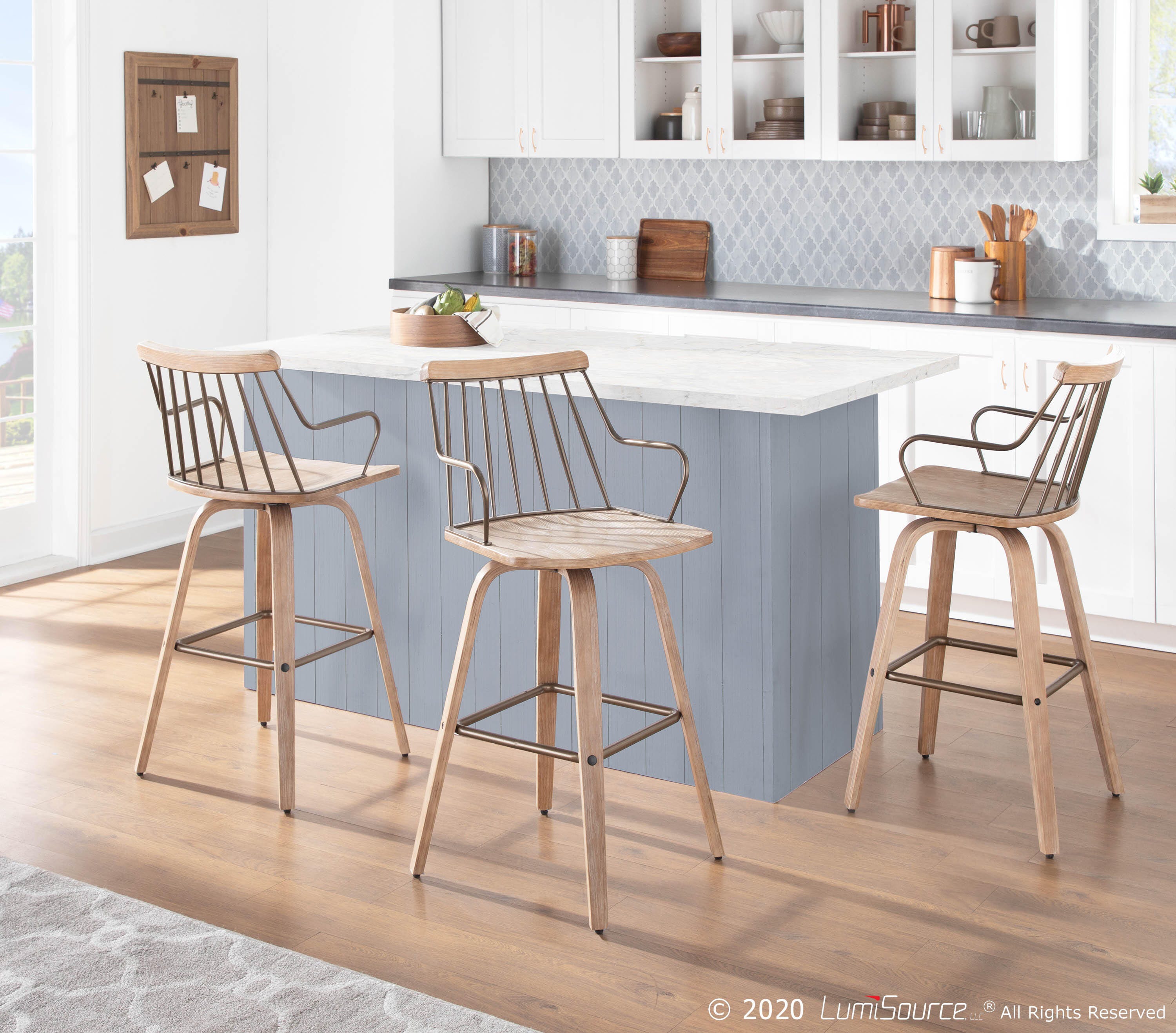 Click here for Preston Counter Height Bar Stool  White/Antique Co... prices