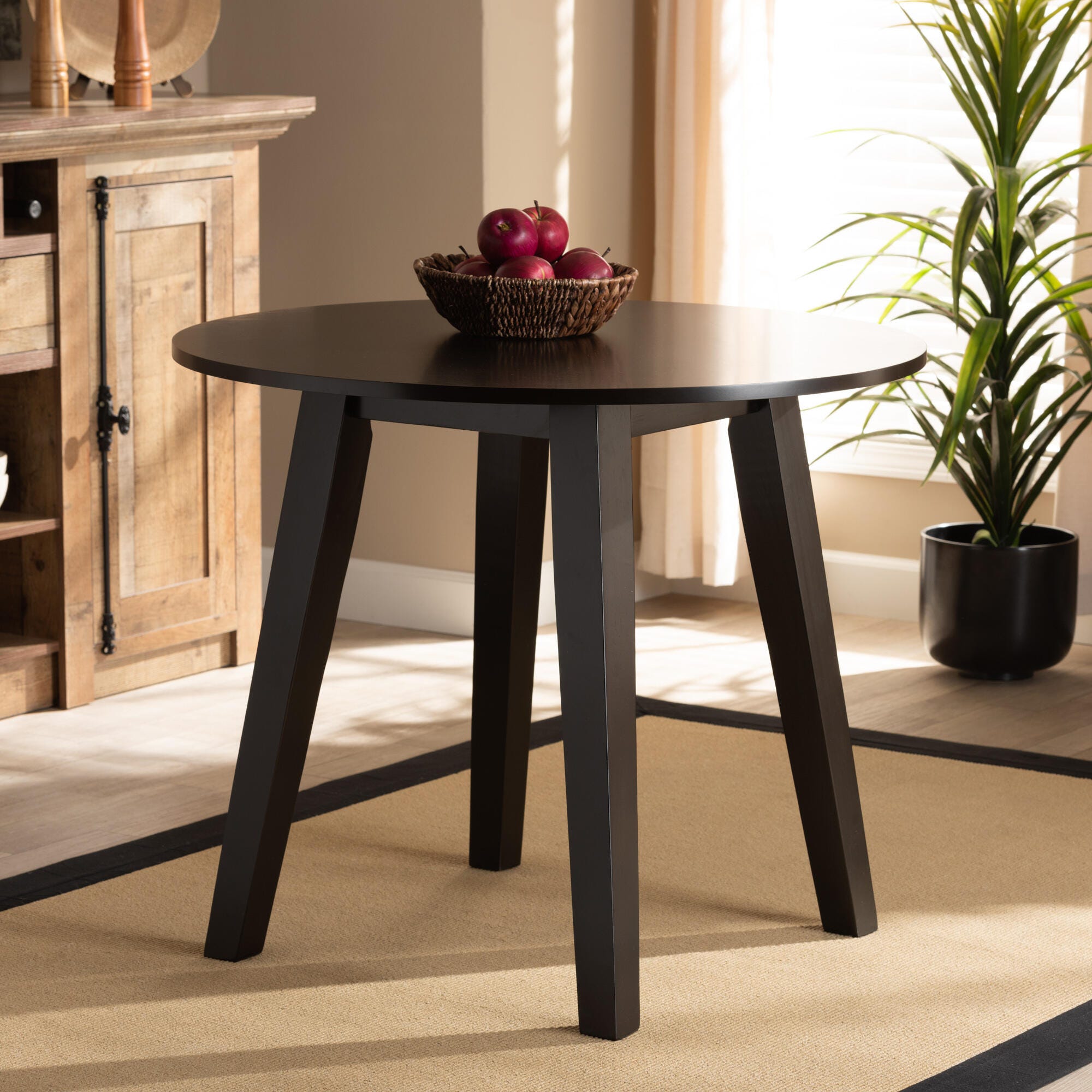 Click here for Baxton Studio Ela Dining Table  Dark Brown  Wood prices