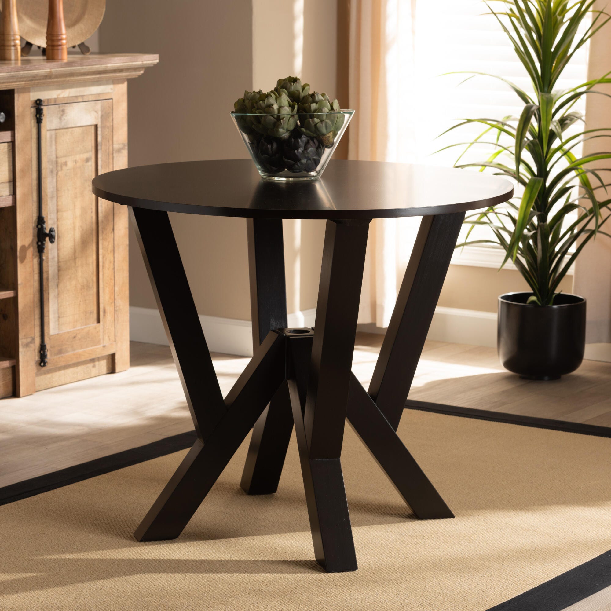 Click here for Baxton Studio Irene Dining Table  Dark Brown  Wood prices