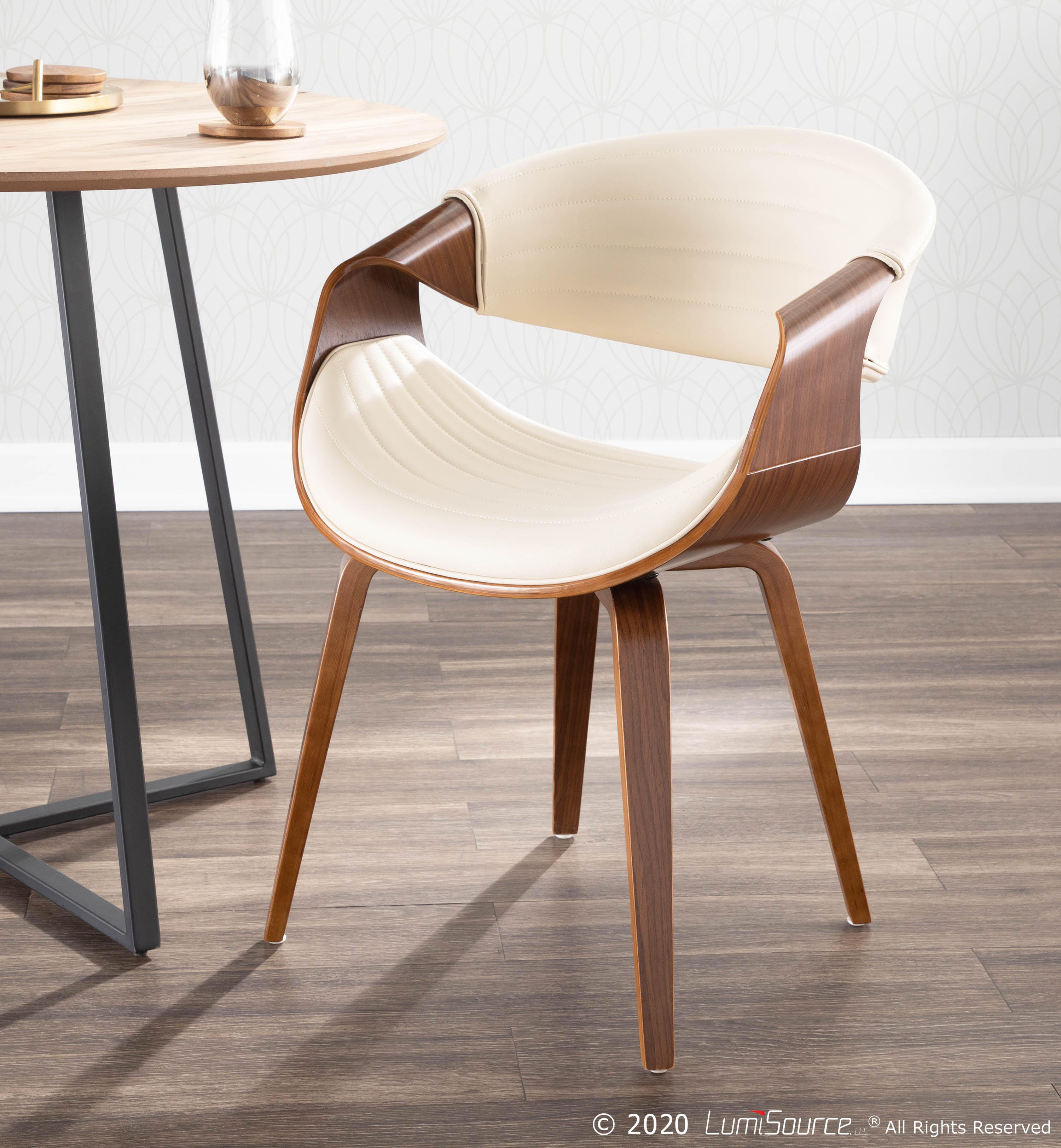 Click here for LumiSource Symphony Chair  Walnut/Cream prices