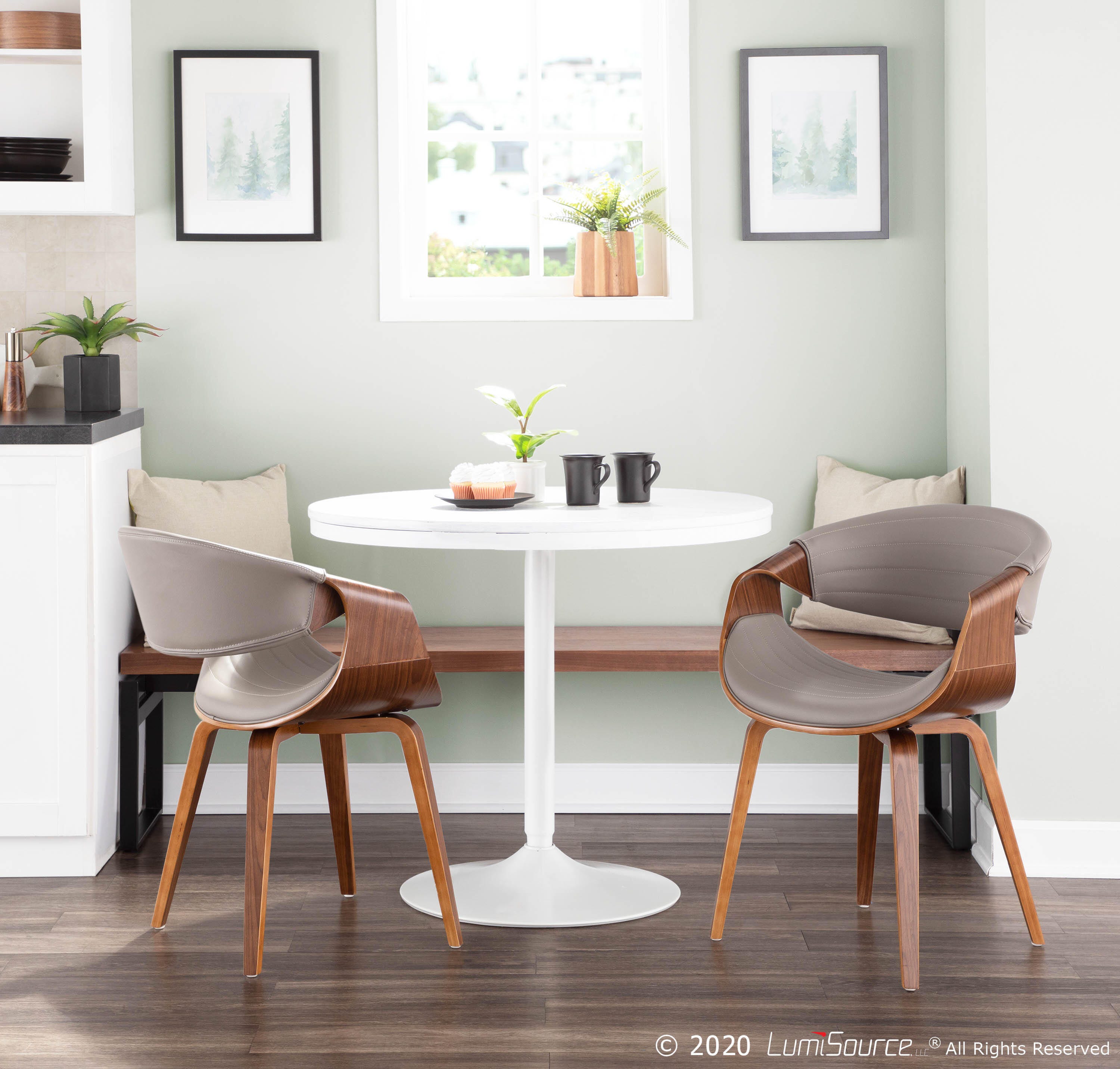 Click here for LumiSource Symphony Chair  Walnut/Gray prices