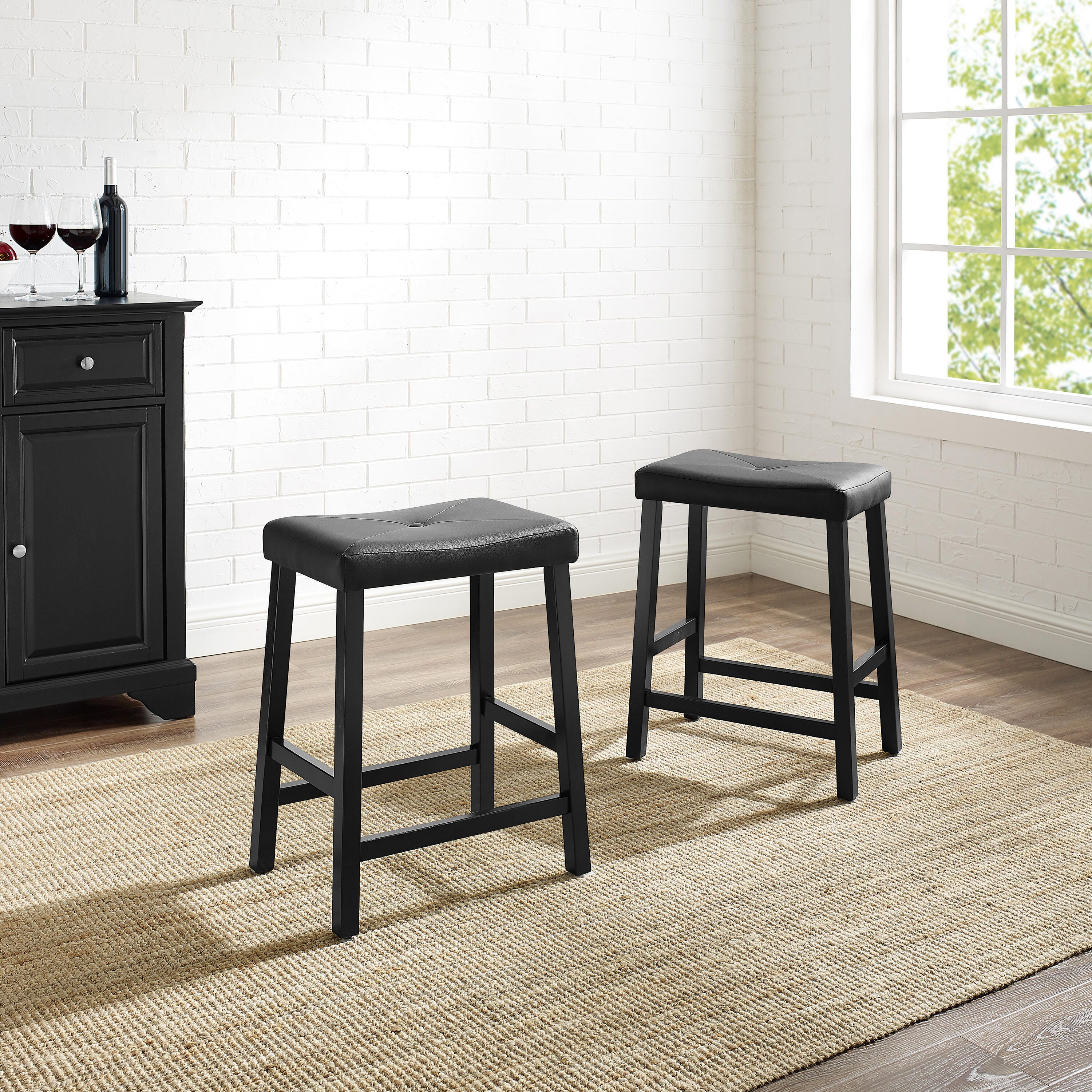 Click here for Saddle Seat Upholstered Counter Stool (Set of 2)... prices