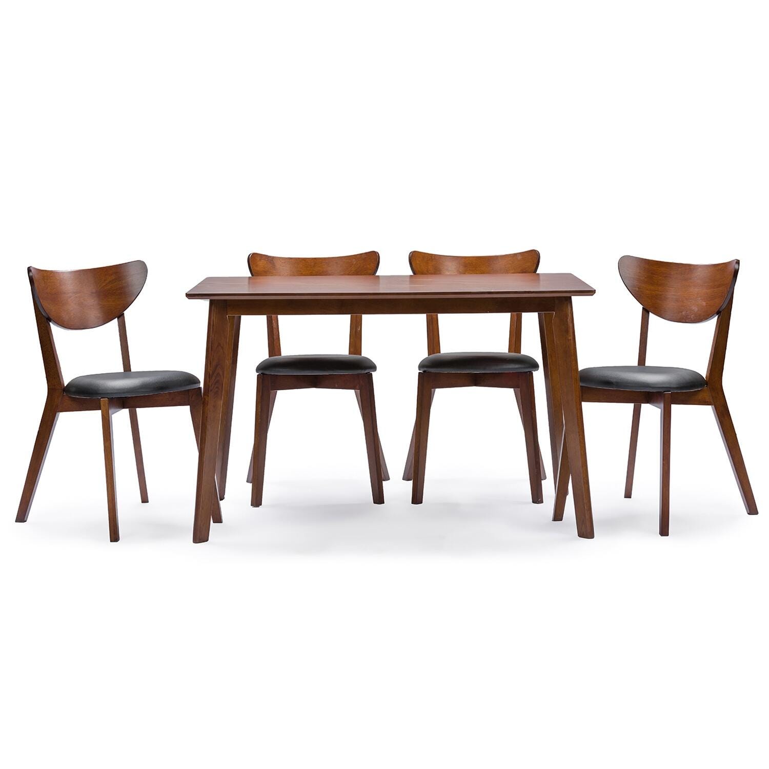 Click here for Baxton Studio 4 Dining Chairs Set  Brown/Black prices